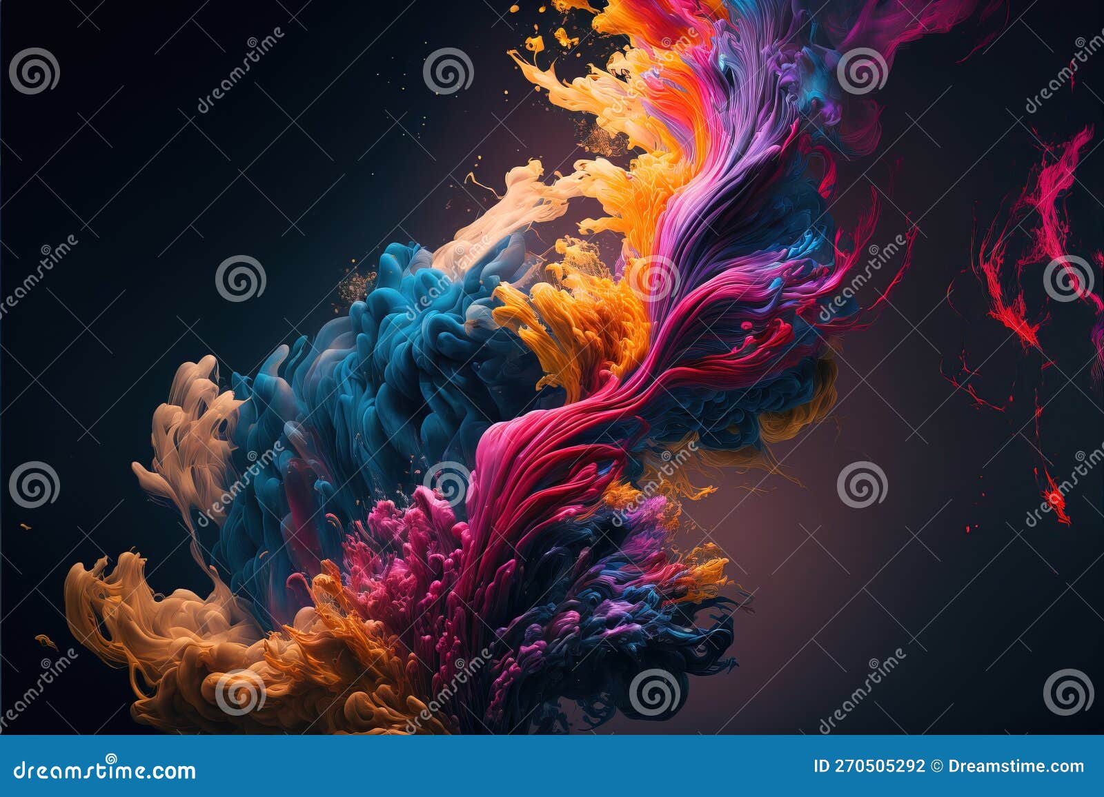 A Colorful Liquid Swirl is Shown in this Image Stock Illustration ...