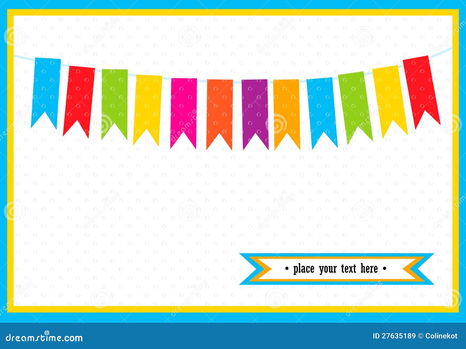 Colorful Little Flags on the Card Stock Vector - Illustration of ...