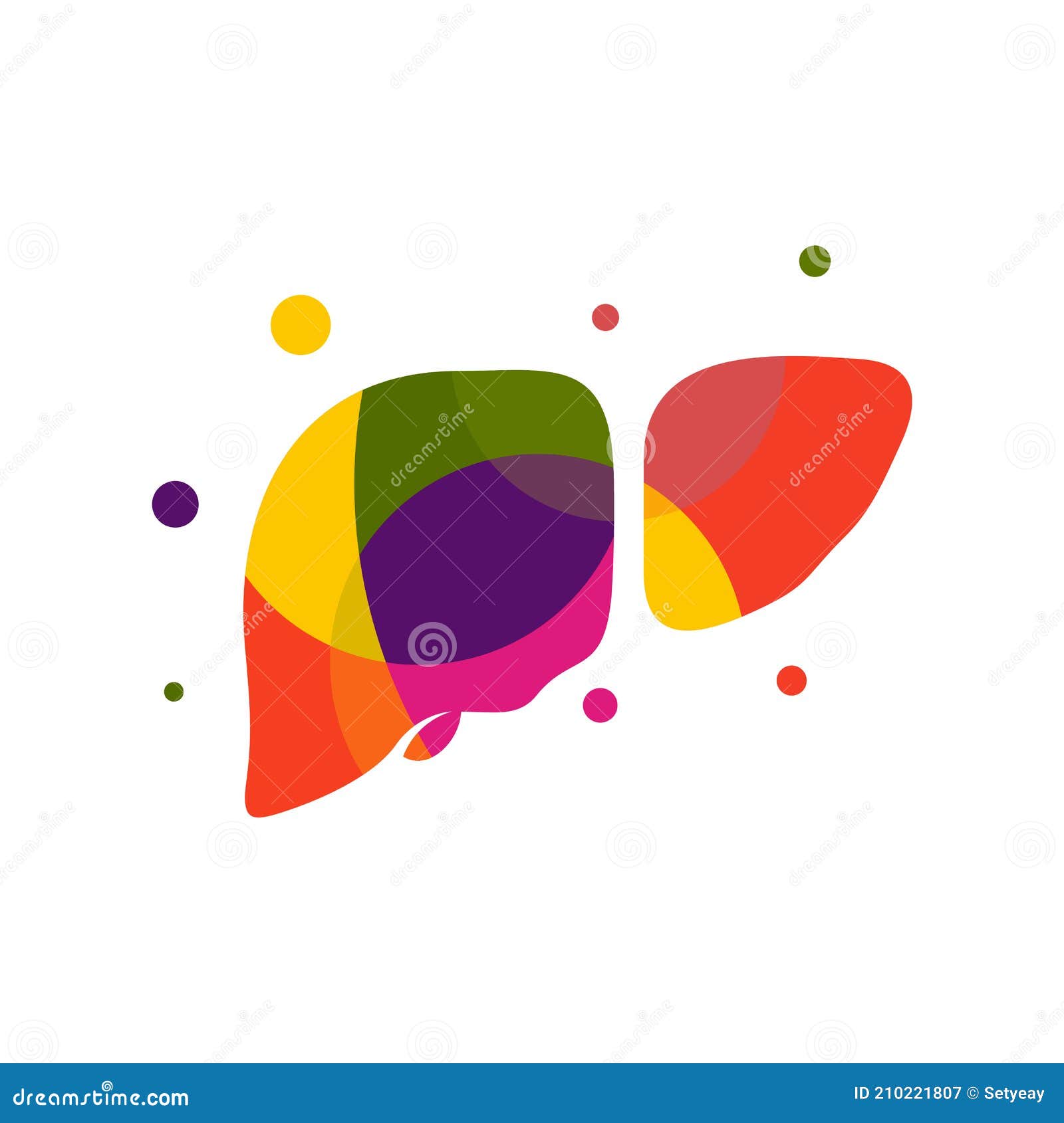 Colorful Liver Logo Vector Template, Creative Liver Logo Design ...