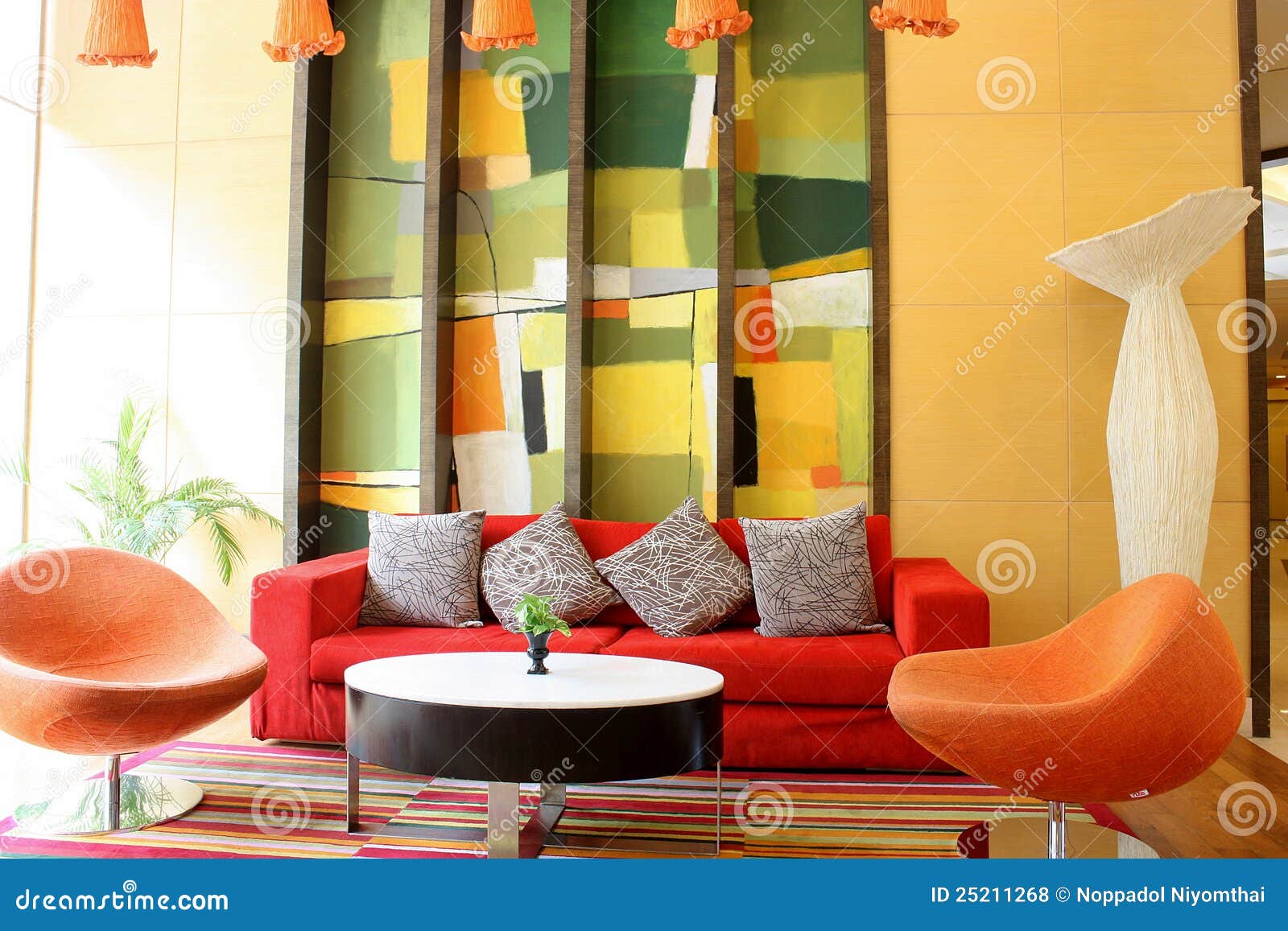 Colorful lobby. stock photo. Image of hallway, horizontal - 25211268