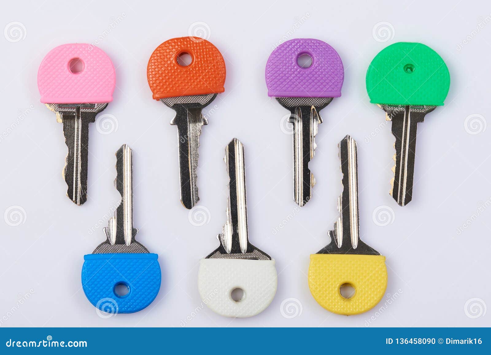 Colorful lock keys stock photo. Image of protection - 136458090