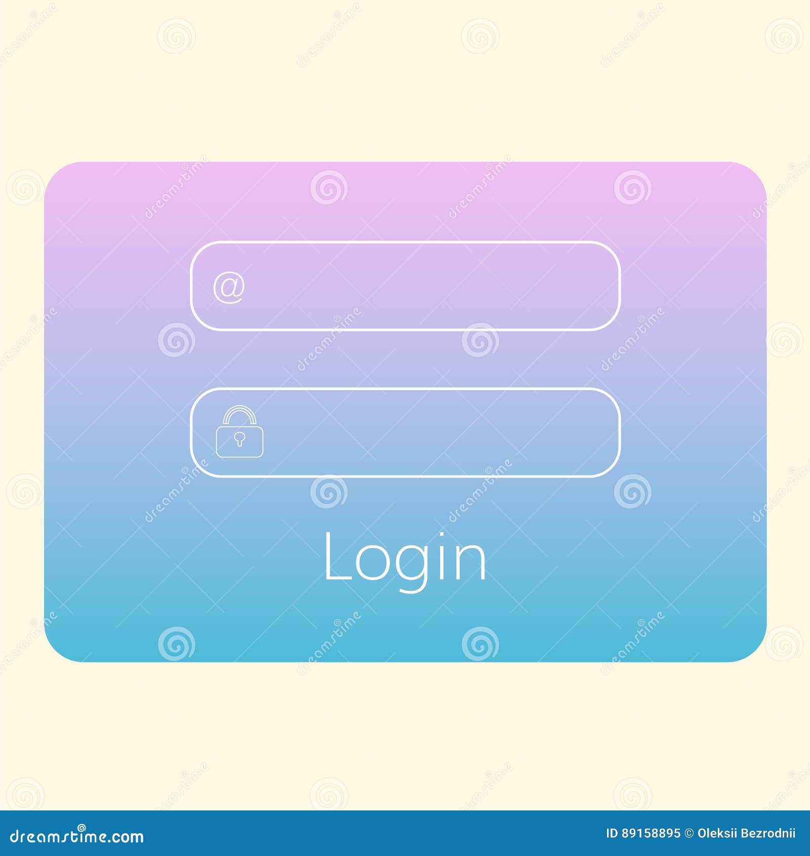 Colorful Login Form for Website Stock Vector - Illustration of business ...