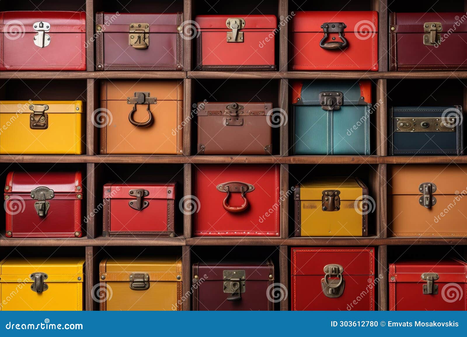 Colorful Logistics Delivery Boxes in Stocked Warehouse for Efficient ...