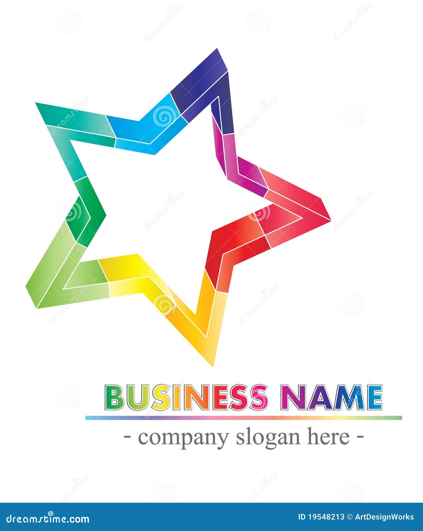 Colorful logo stock vector. Illustration of achievement - 19548213