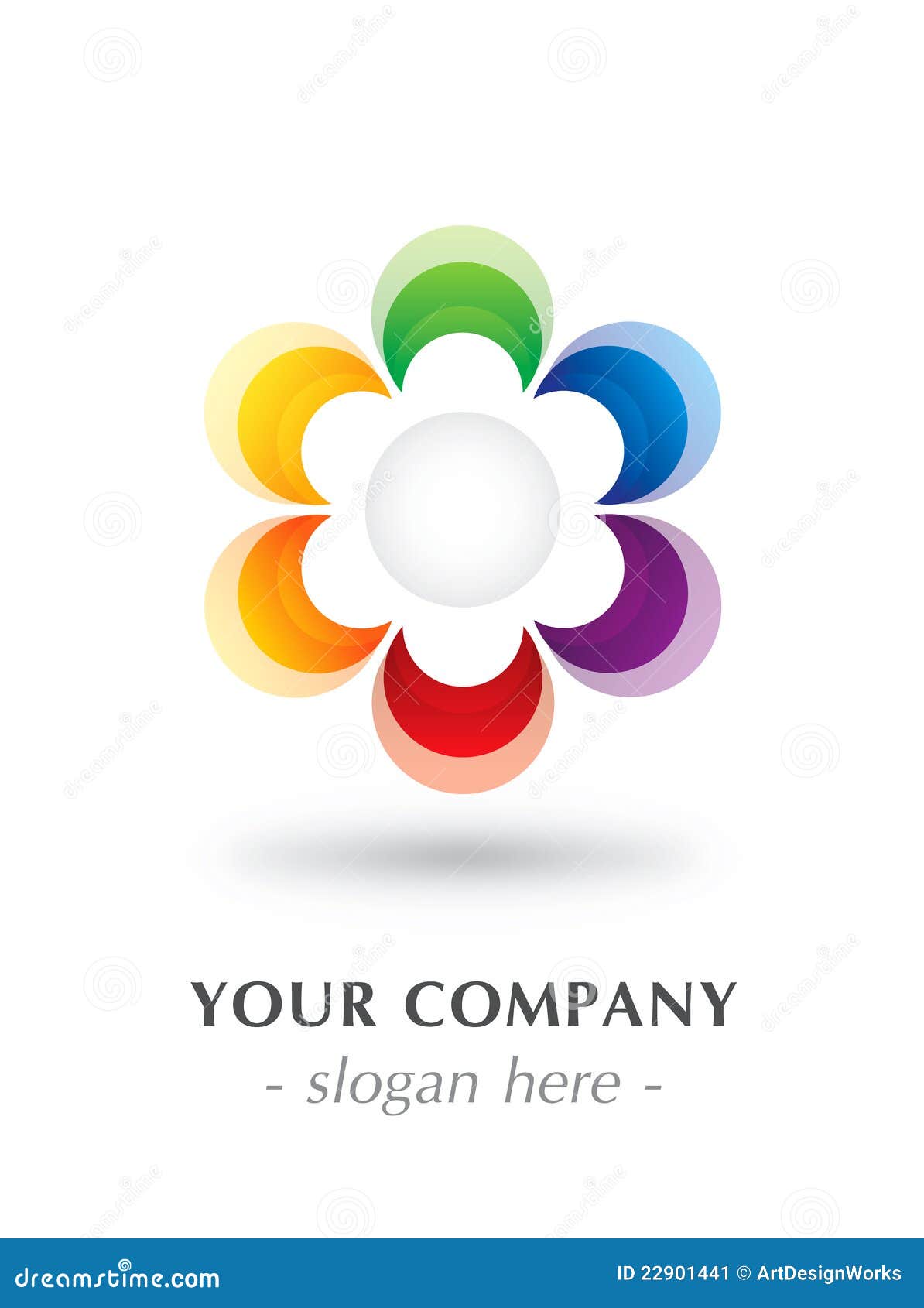 Colorful logo design stock vector. Illustration of soft - 22901441