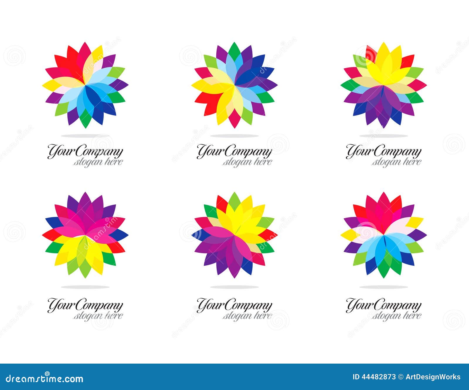 Colorful logo design stock vector. Illustration of modern - 44482873