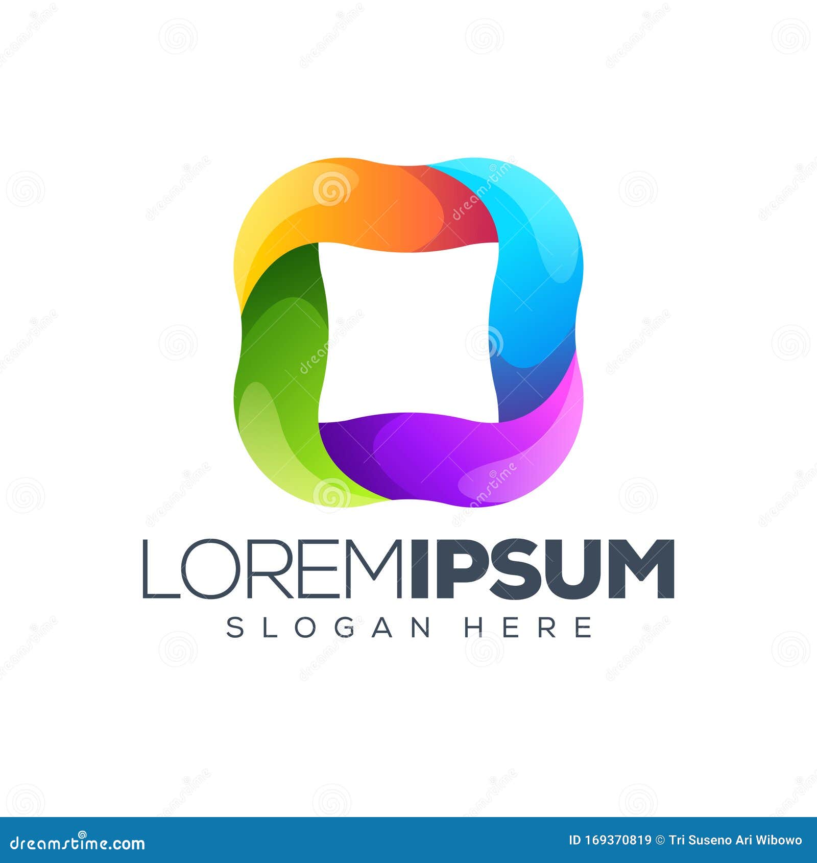 Colorful Logo Design Vector Illustrations Stock Illustration ...