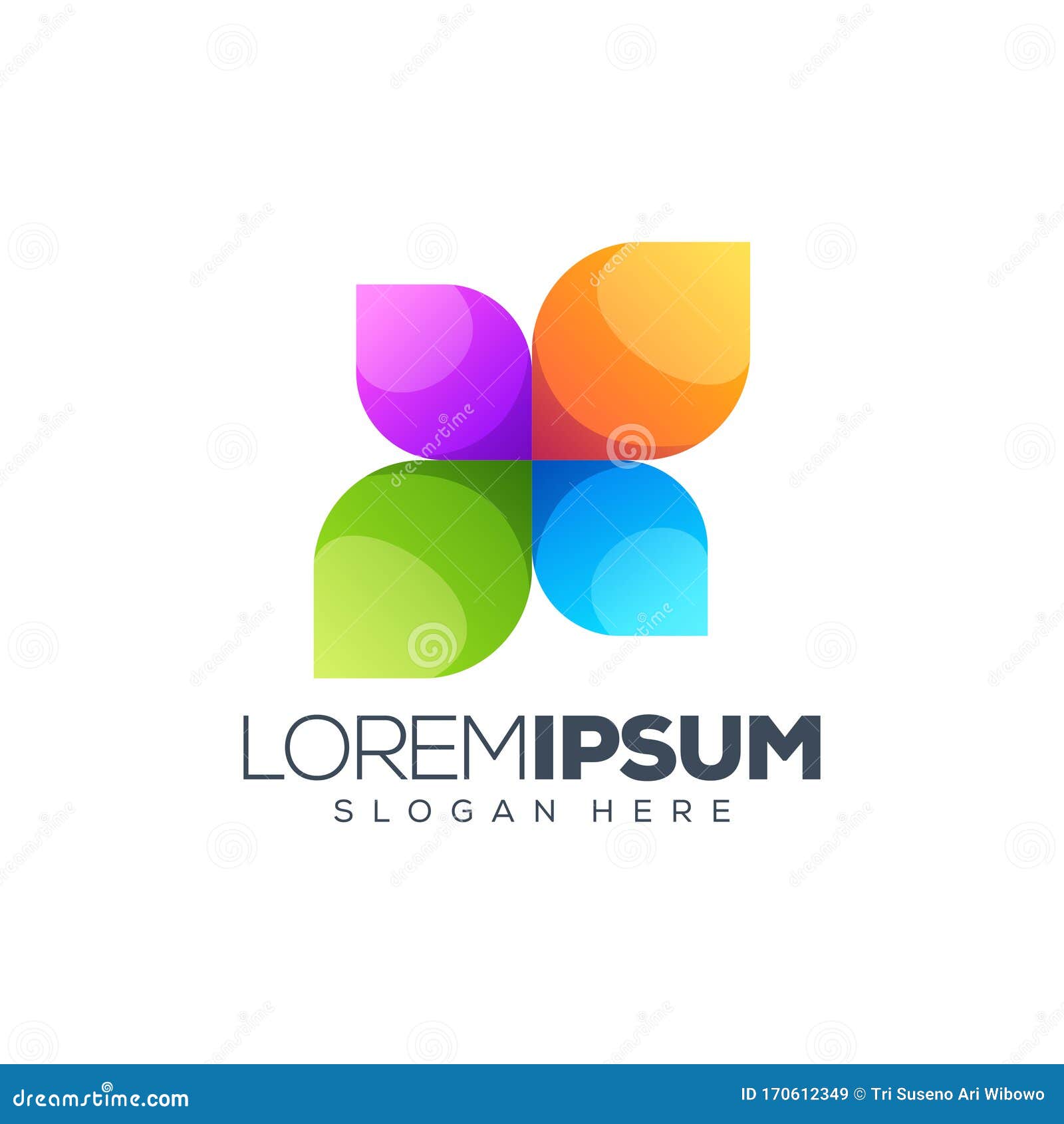 Colorful Logo Design Vector Illustrations Stock Vector - Illustration ...