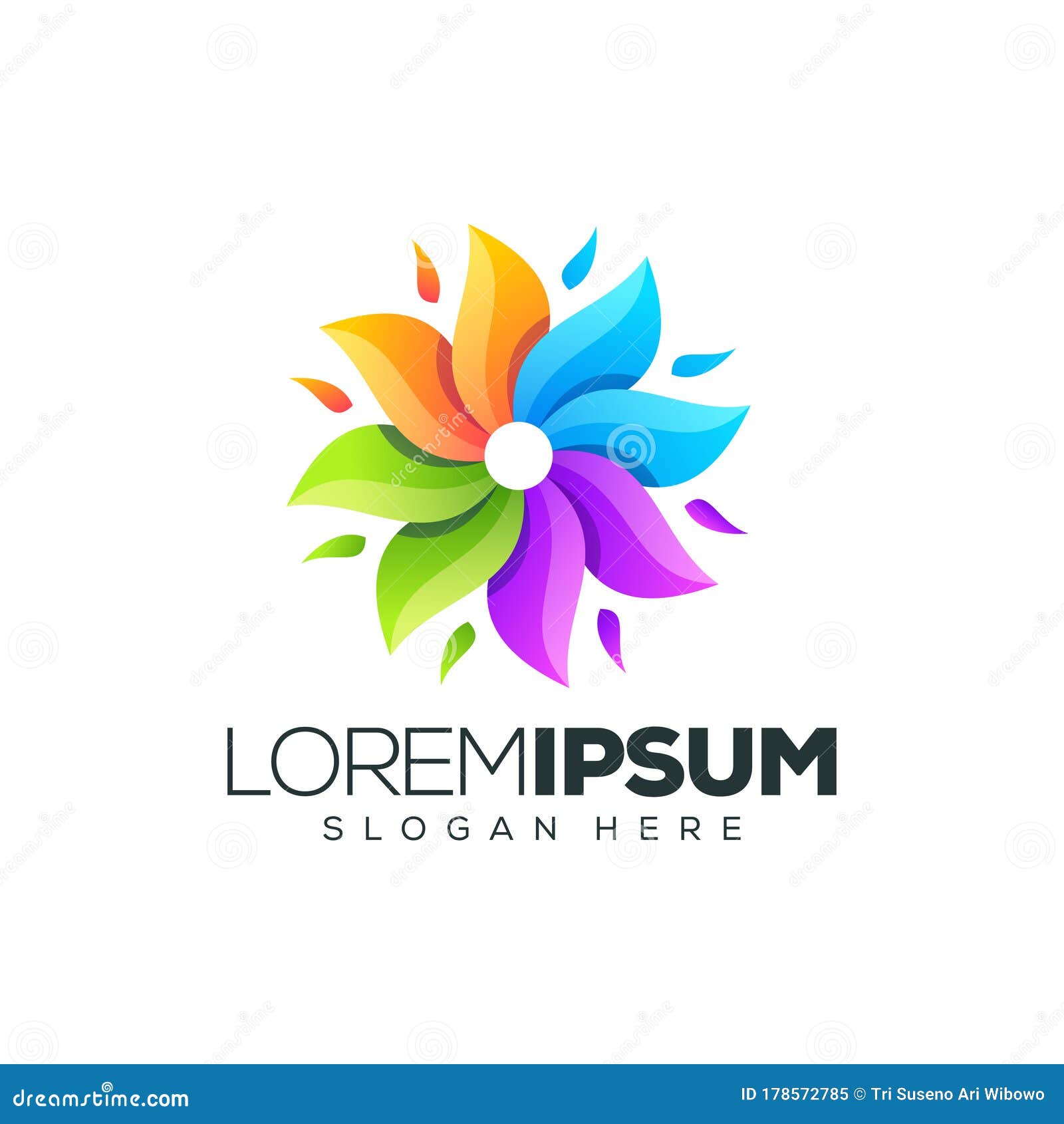 Colorful Logo Design Vector Illustrations Stock Illustration ...