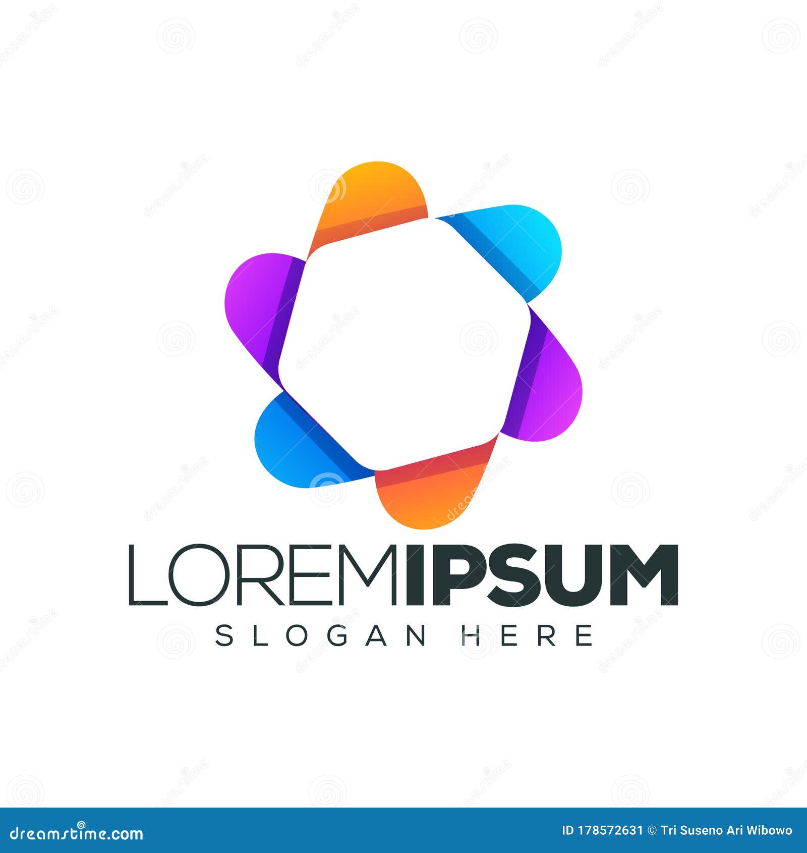 Colorful Logo Design Vector Illustrations Stock Illustration ...