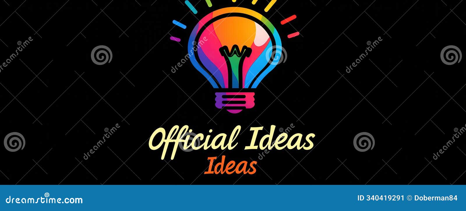 Colorful Logo Design with a Vibrant Light Bulb and the Text Official ...
