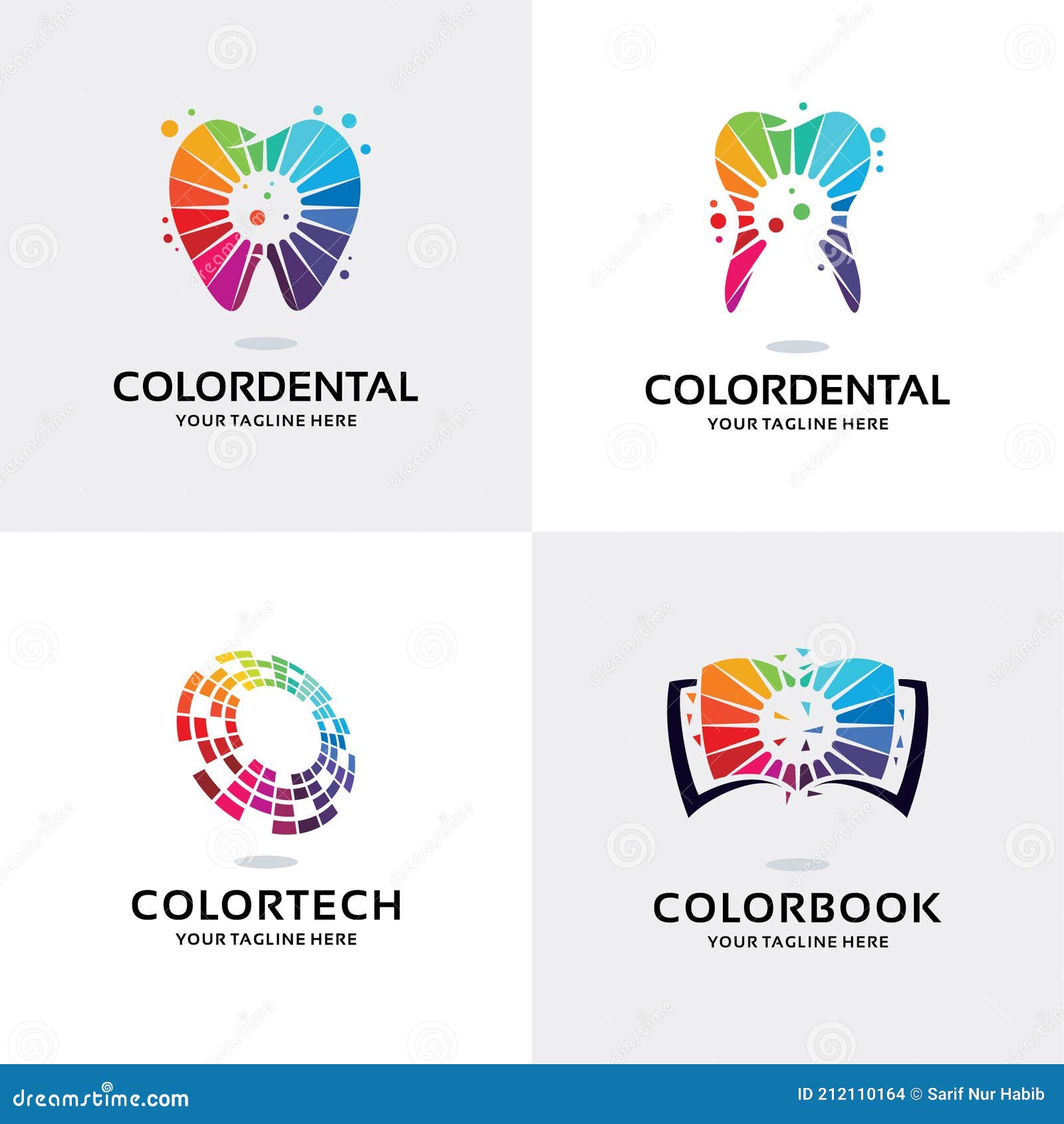 Colorful Logo Set Design Template Collection Stock Vector ...