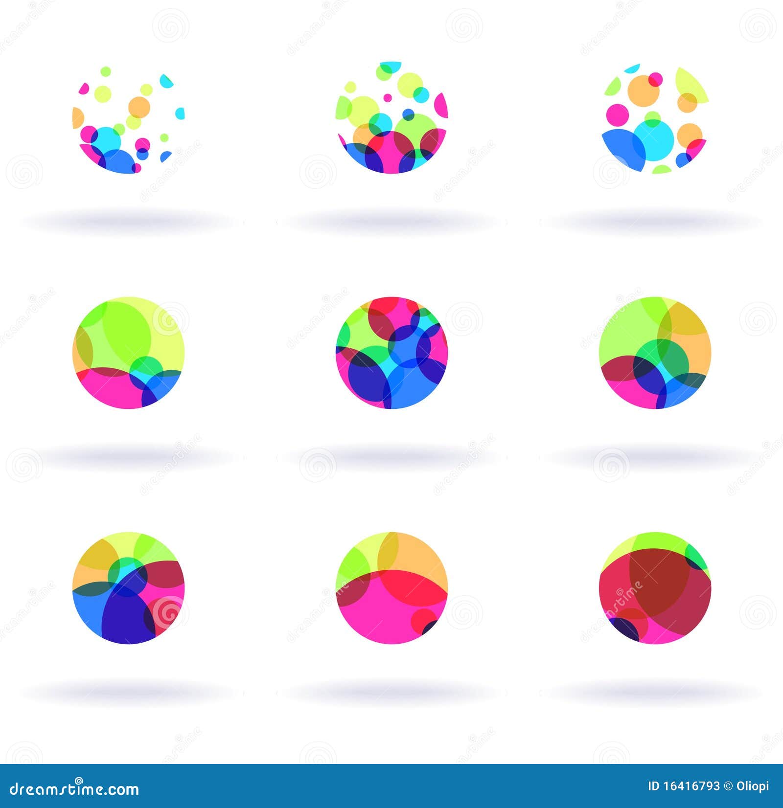 Colorful logos stock illustration. Illustration of internet - 16416793