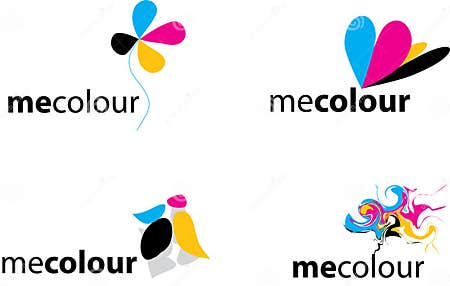Colorful logos stock vector. Illustration of blue, artistic - 9828254