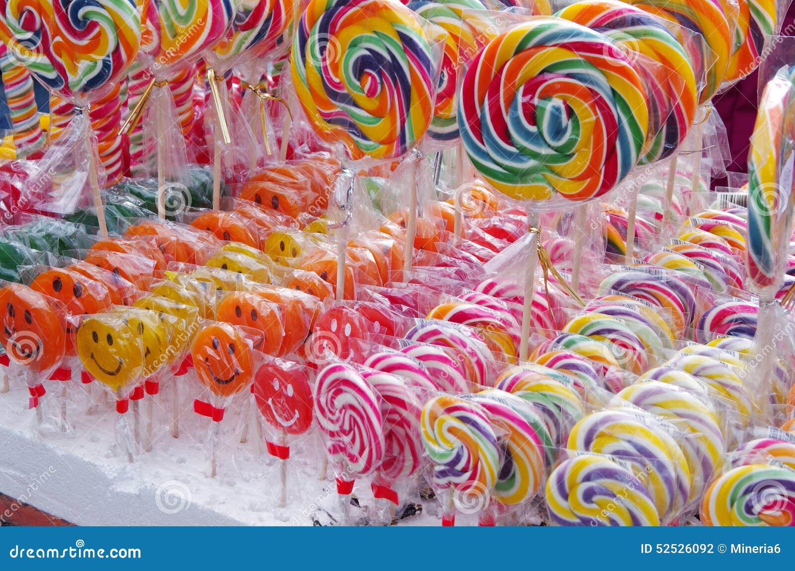 Colorful lollipops stock photo. Image of candies, lemon - 52526092