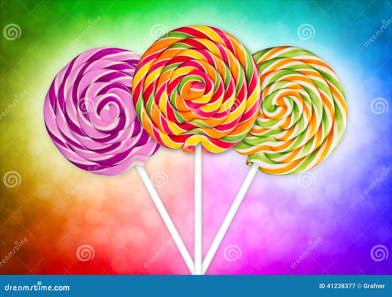Colorful lolly pops stock image. Image of rainbow, sugary - 41238377