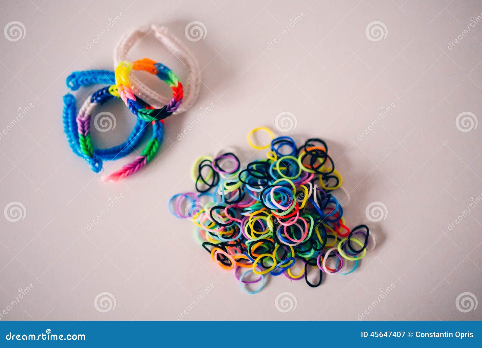 Colorful loom bands stock image. Image of bracelet, create - 45647407