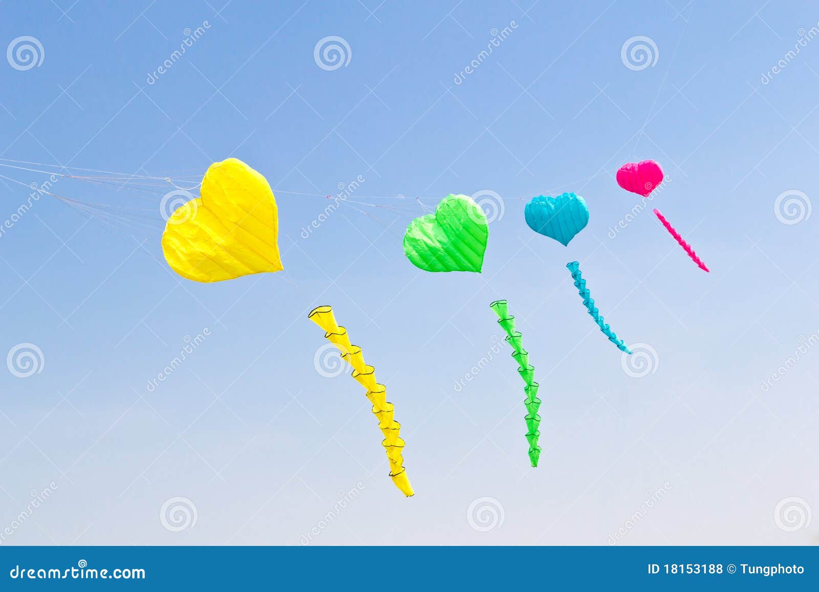 Colorful love heart kite stock photo. Image of kite, games - 18153188