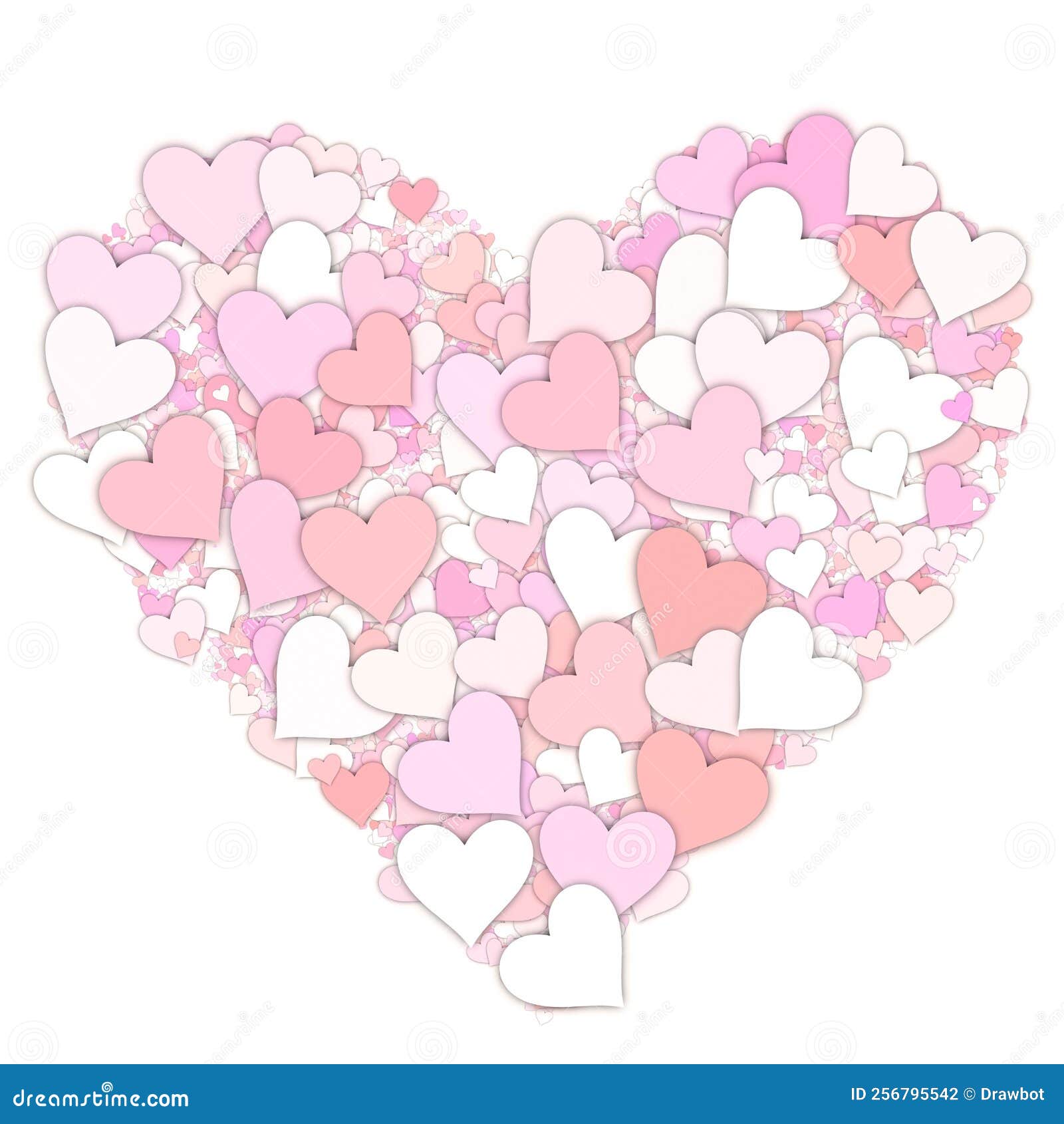 Colorful Love Hearts Texture Background. Stock Illustration ...