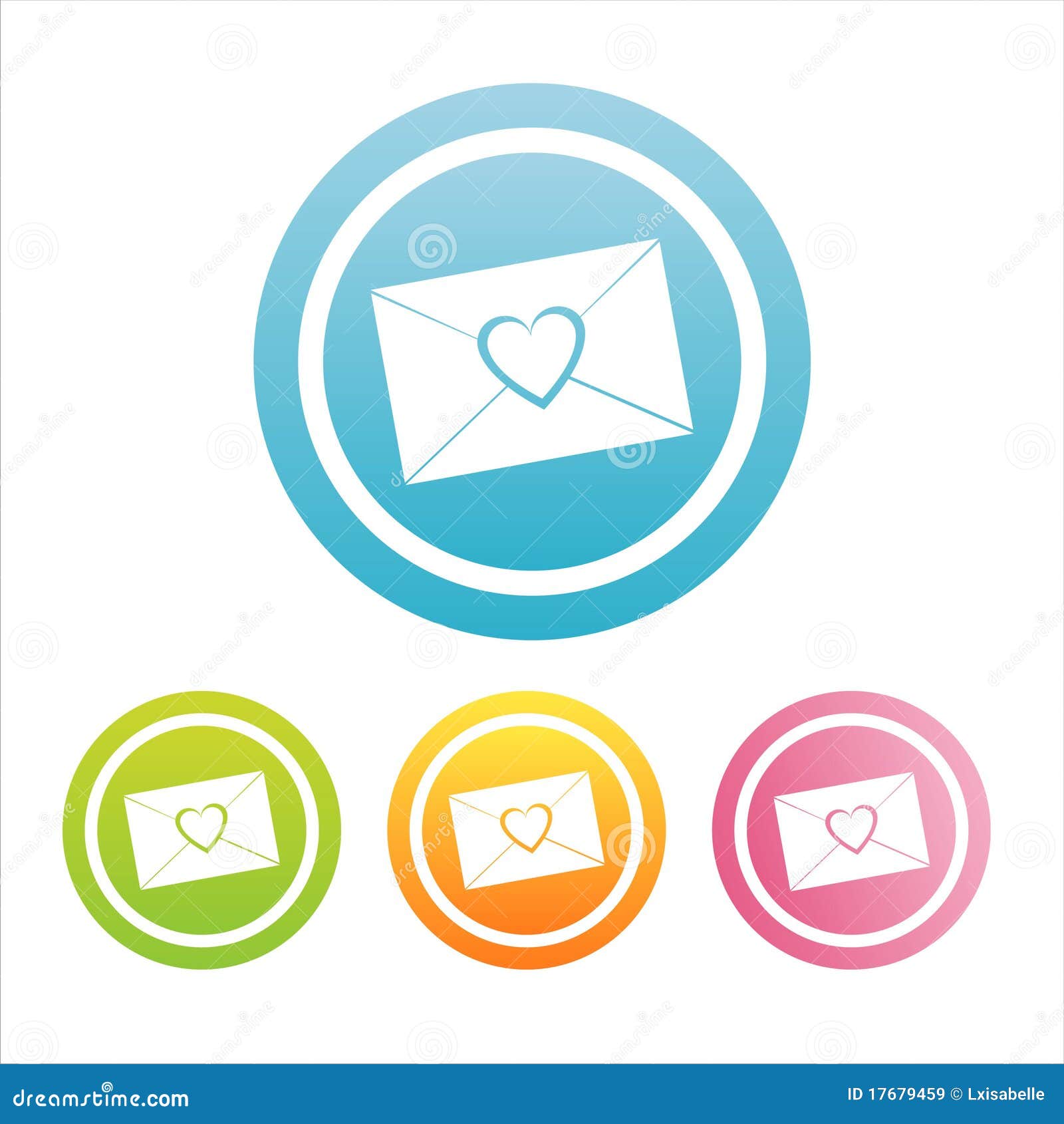 Colorful love letter signs stock vector. Illustration of blue - 17679459