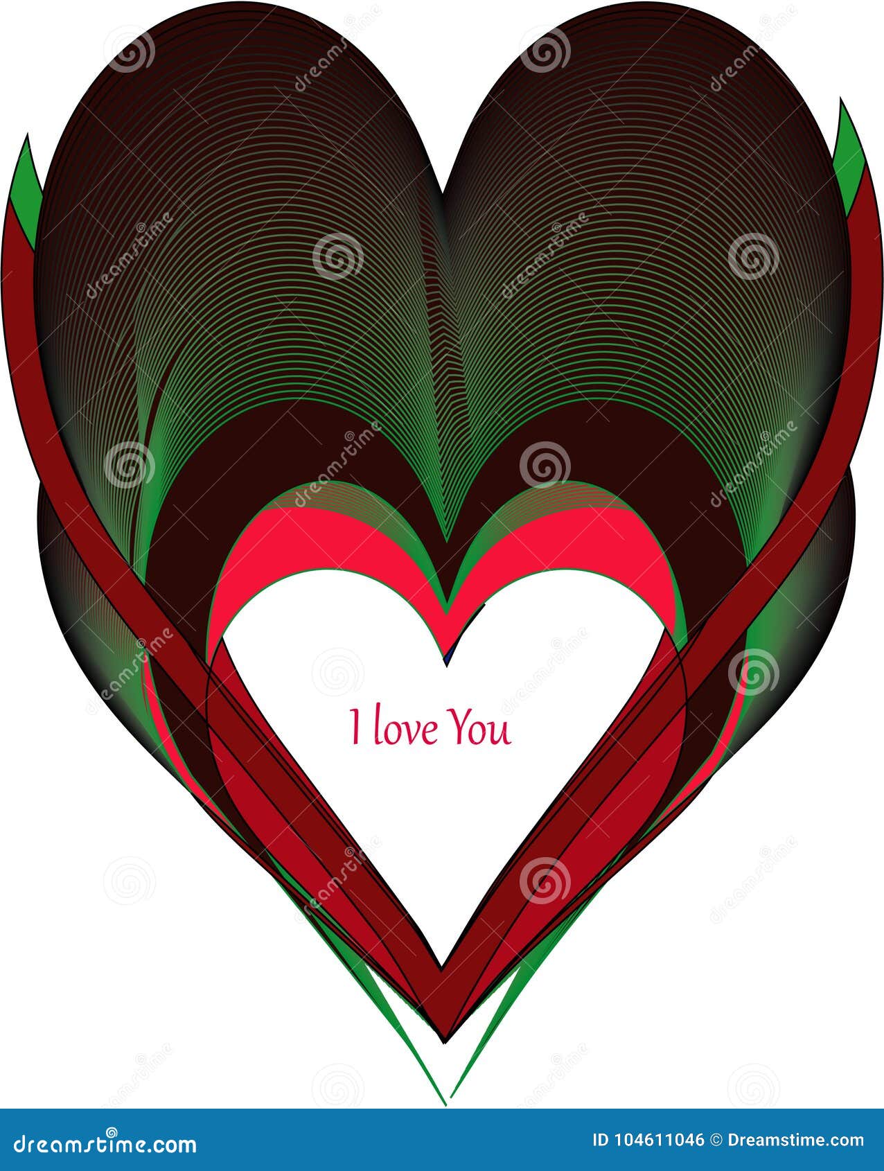 Colorful love shape stock illustration. Illustration of colorful ...