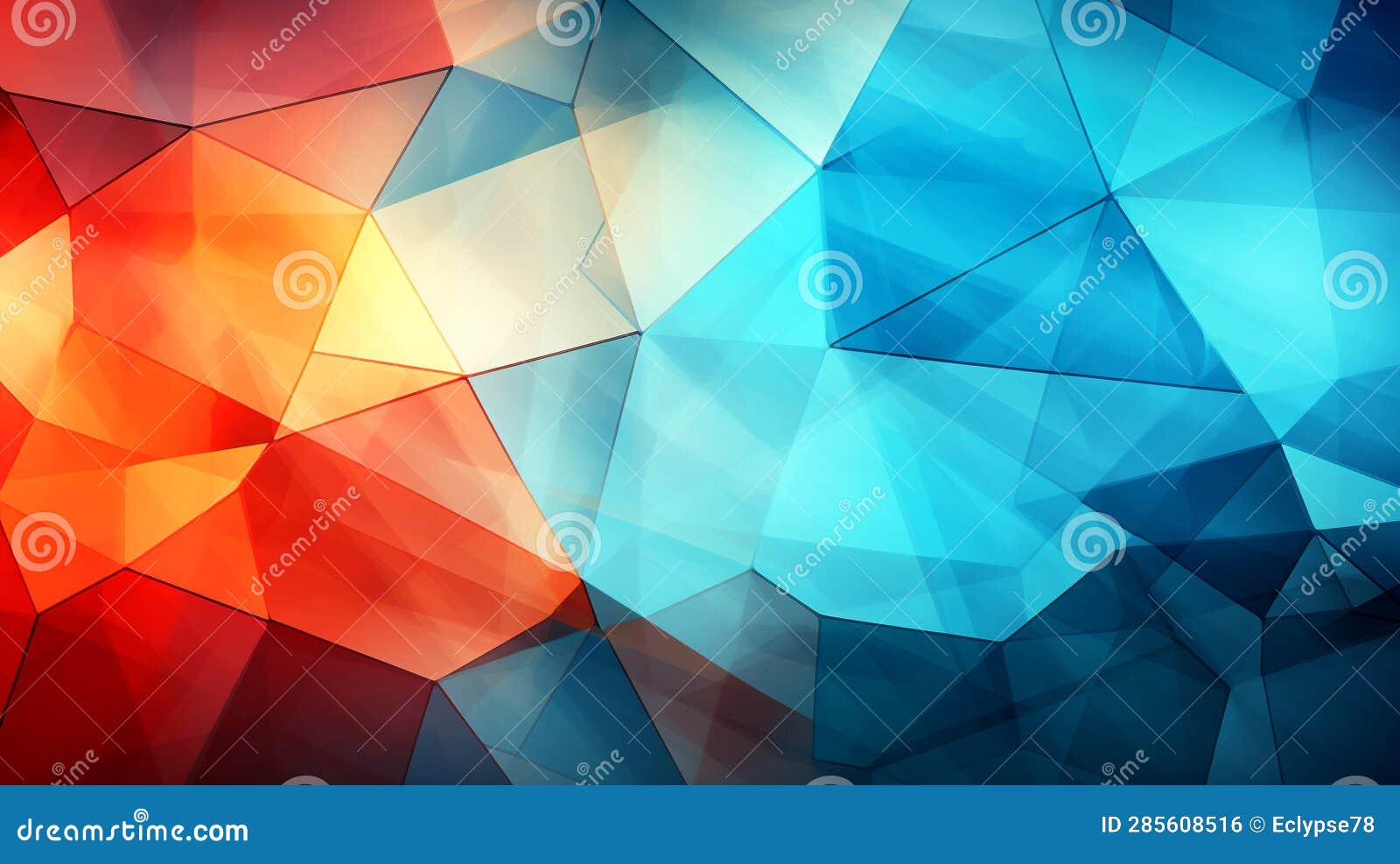 Colorful Low Poly Abstract Background Stock Illustration - Illustration ...