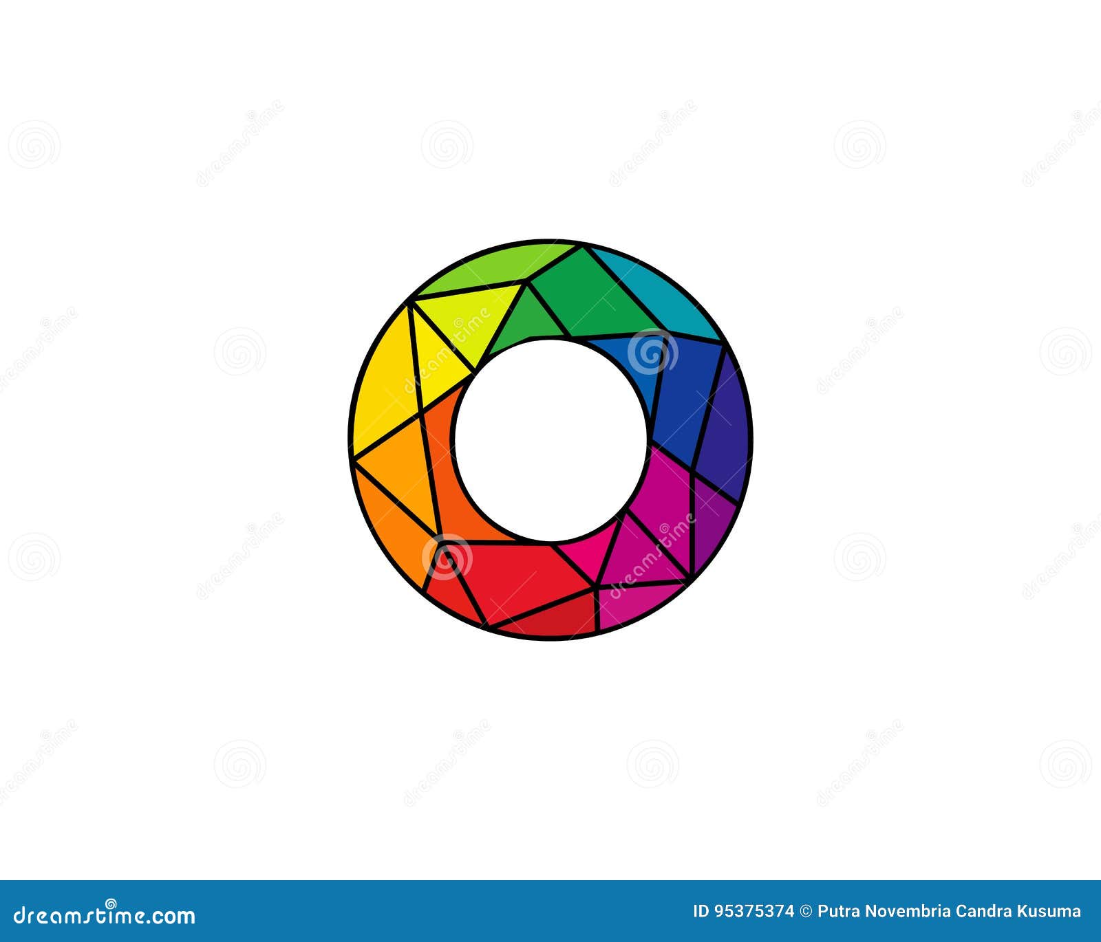 Colorful Low Poly Icon Logo Design Element Stock Vector - Illustration ...
