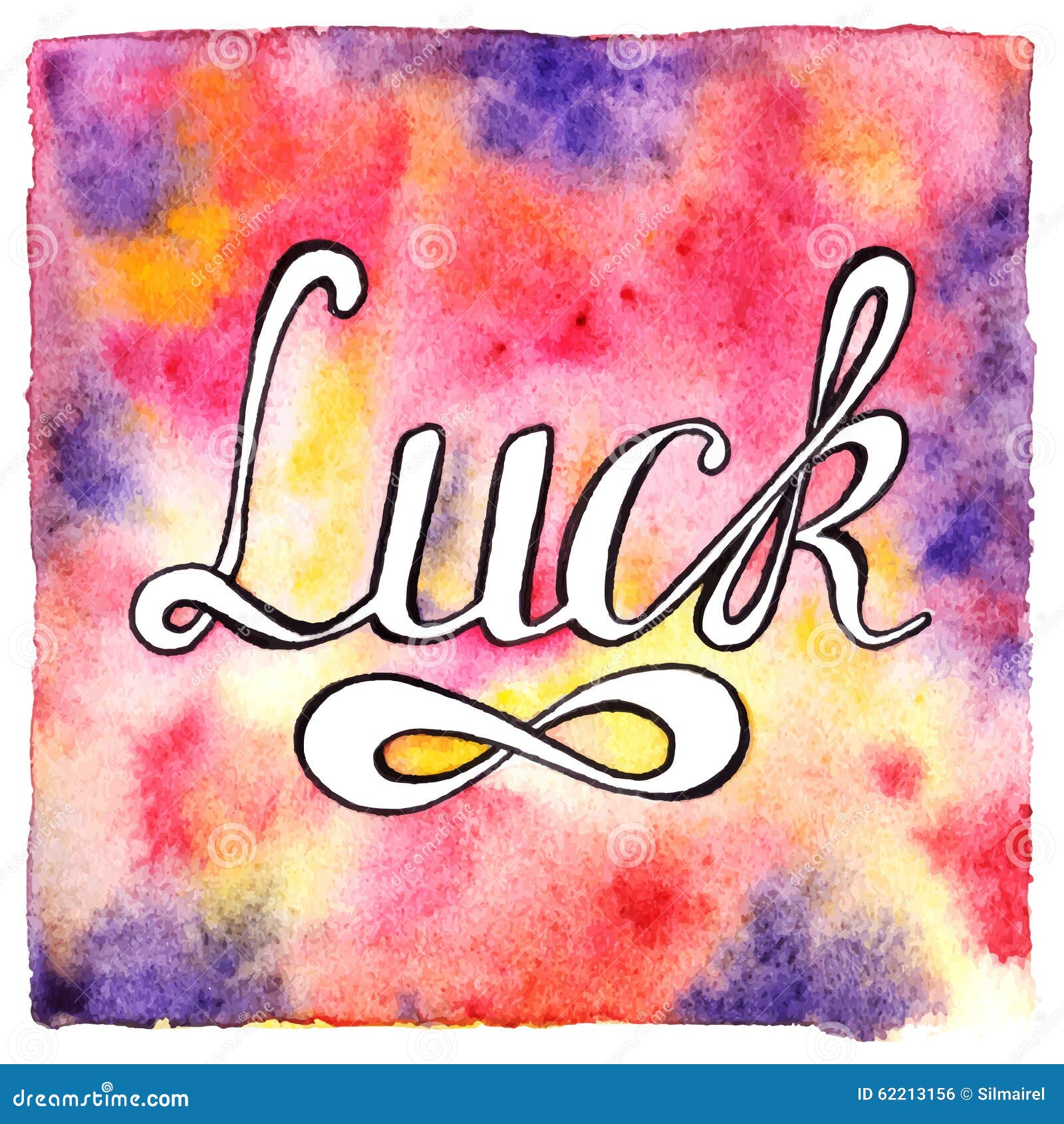 Luck Word Vintage Typography Style Stock Photography | CartoonDealer ...