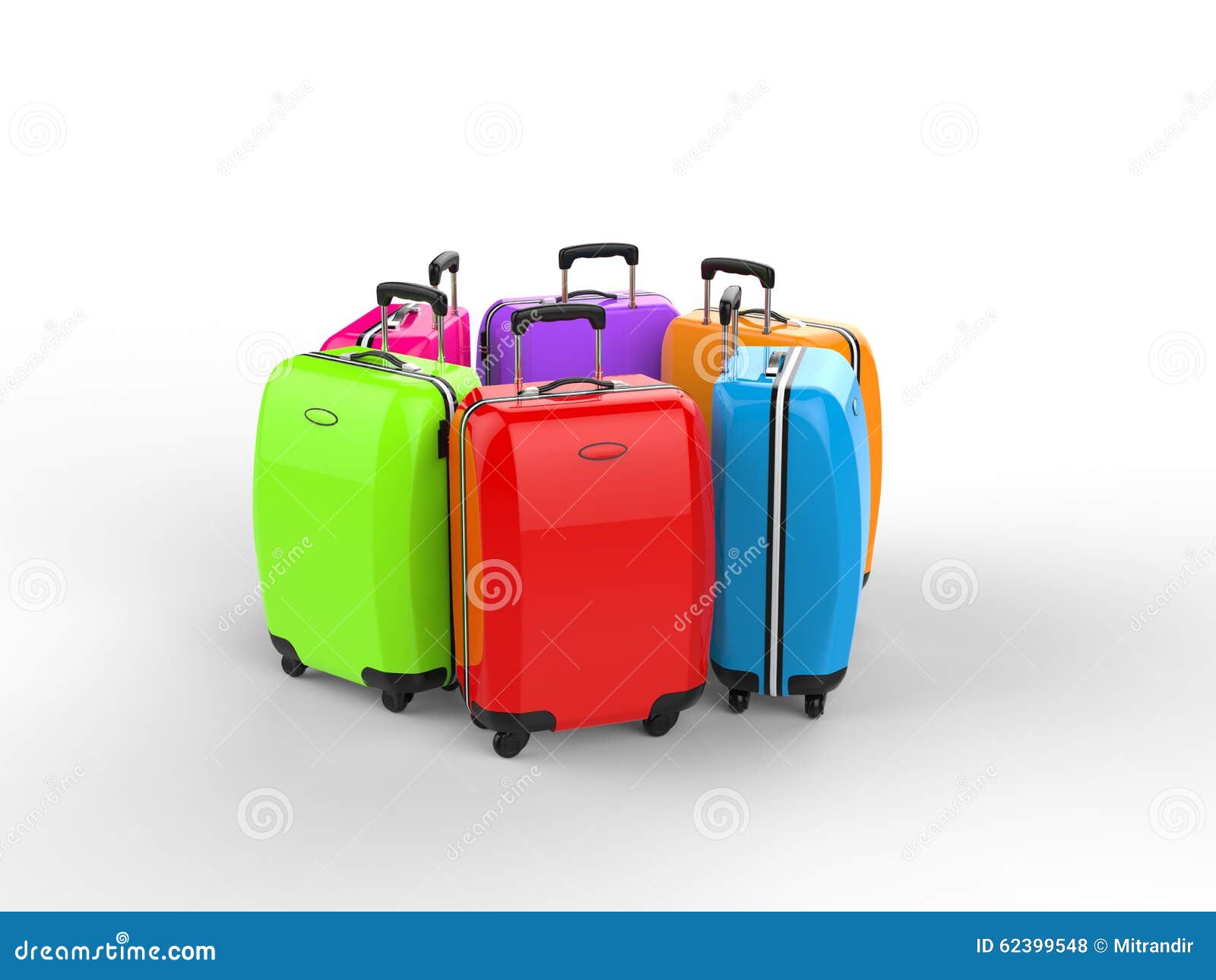 Colorful Luggage Bags For Traveling. Carton Emoticon. Doodle Icon ...