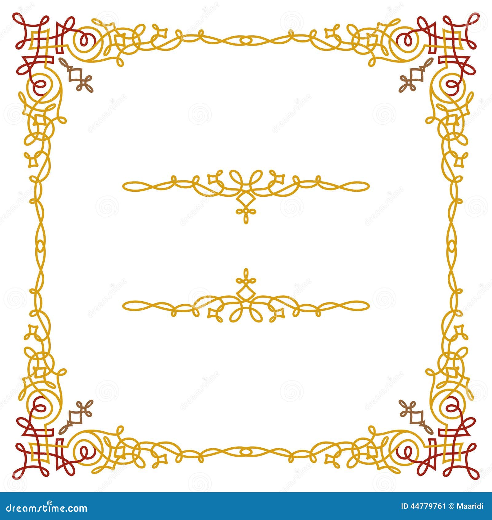 Colorful luxury border stock vector. Illustration of geometric - 44779761
