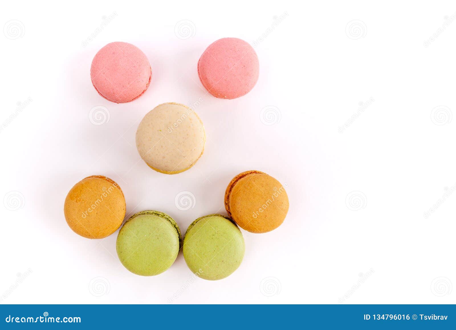 Macarons Arranged in a Shape of Smiley Face. Stock Photo - Image of ...