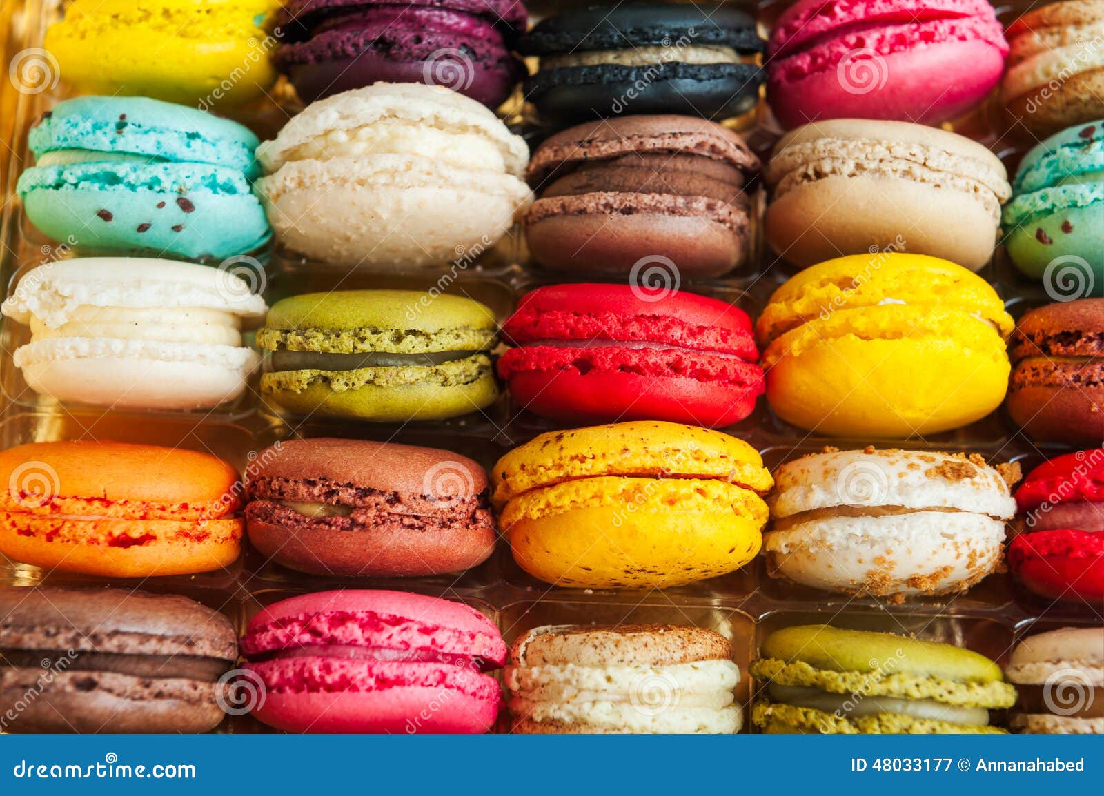 Colorful macarons stock image. Image of bake, background - 48033177