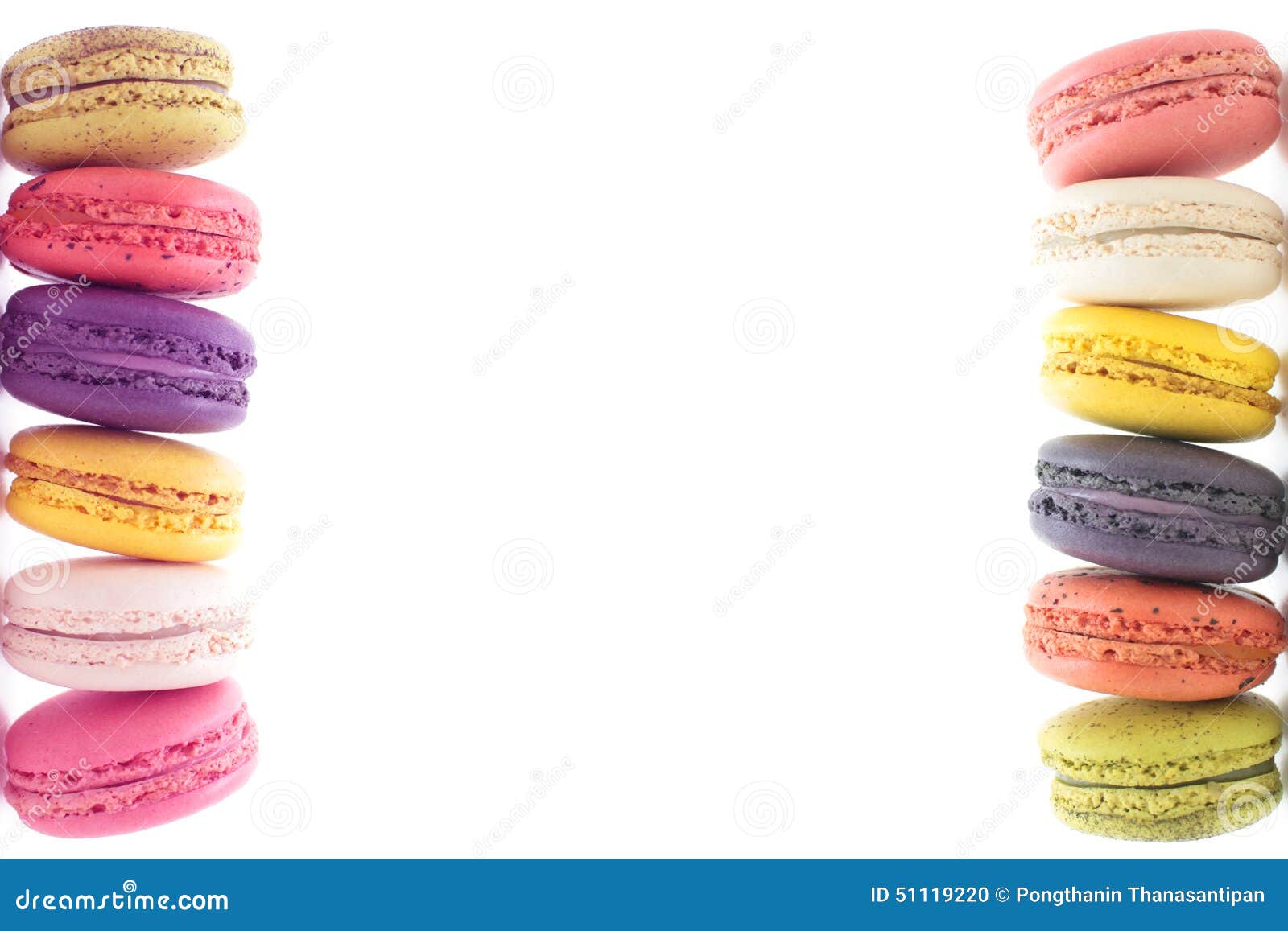 Colorful Macarons on White Background Macaron is Sweet Stock Photo ...