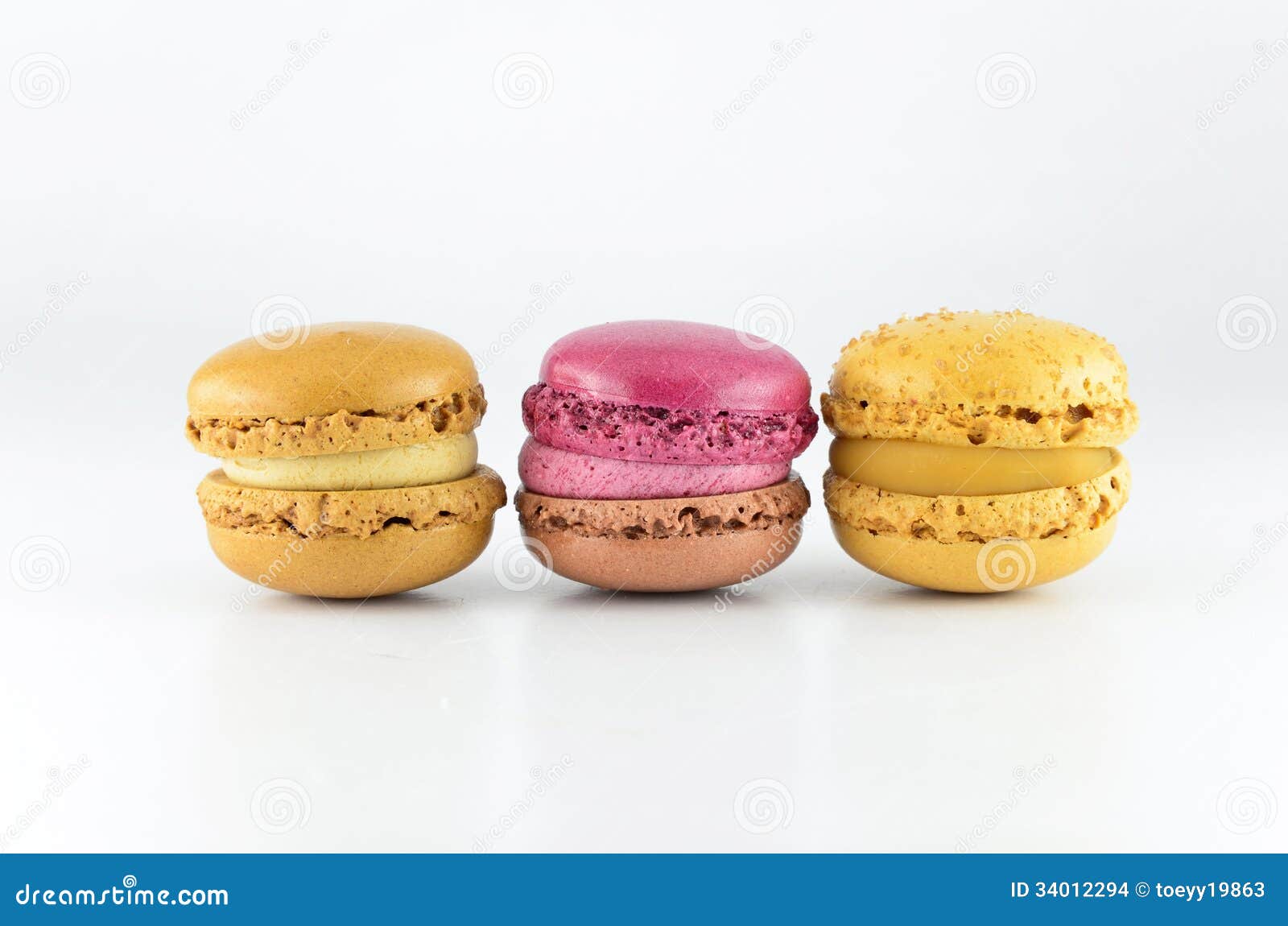 Colorful macaroon isolated stock photo. Image of food - 34012294