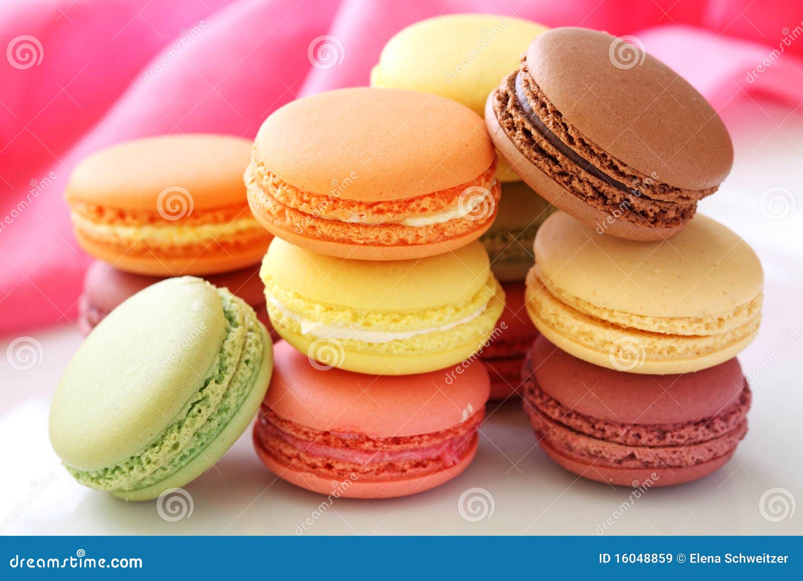 Colorful macaroons stock image. Image of assorted, traditional - 16048859