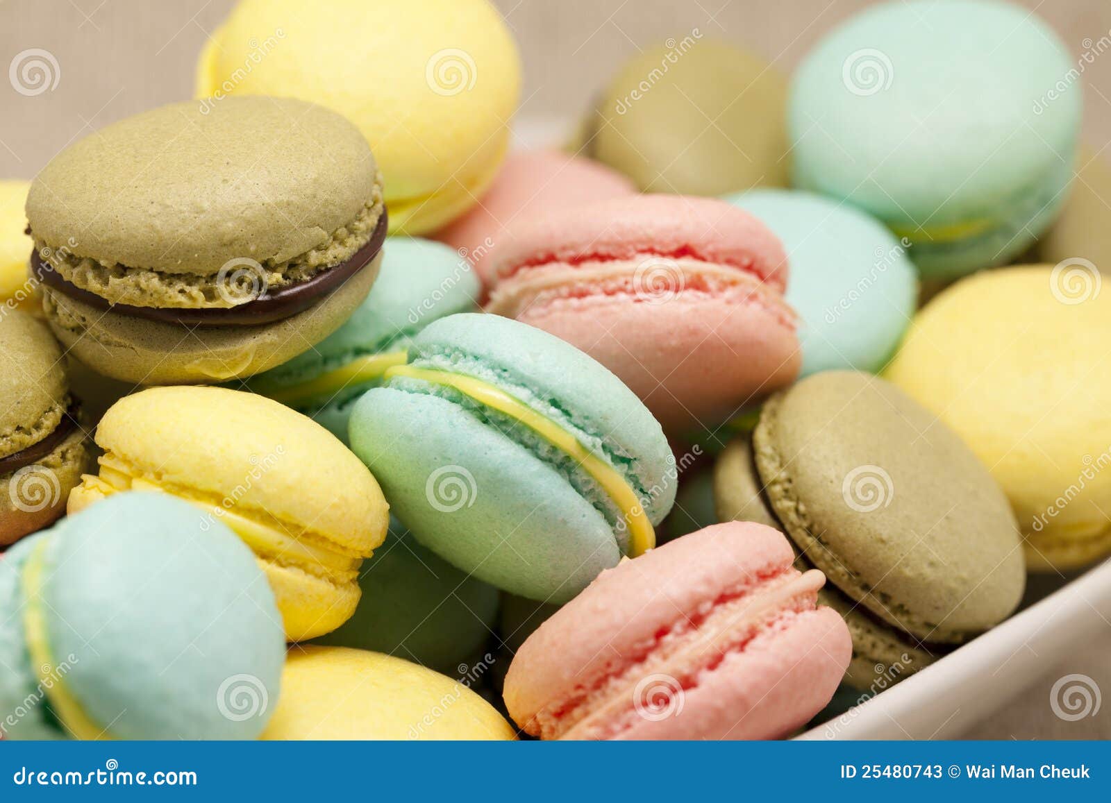 Colorful macaroons stock image. Image of macaroon, baked - 25480743