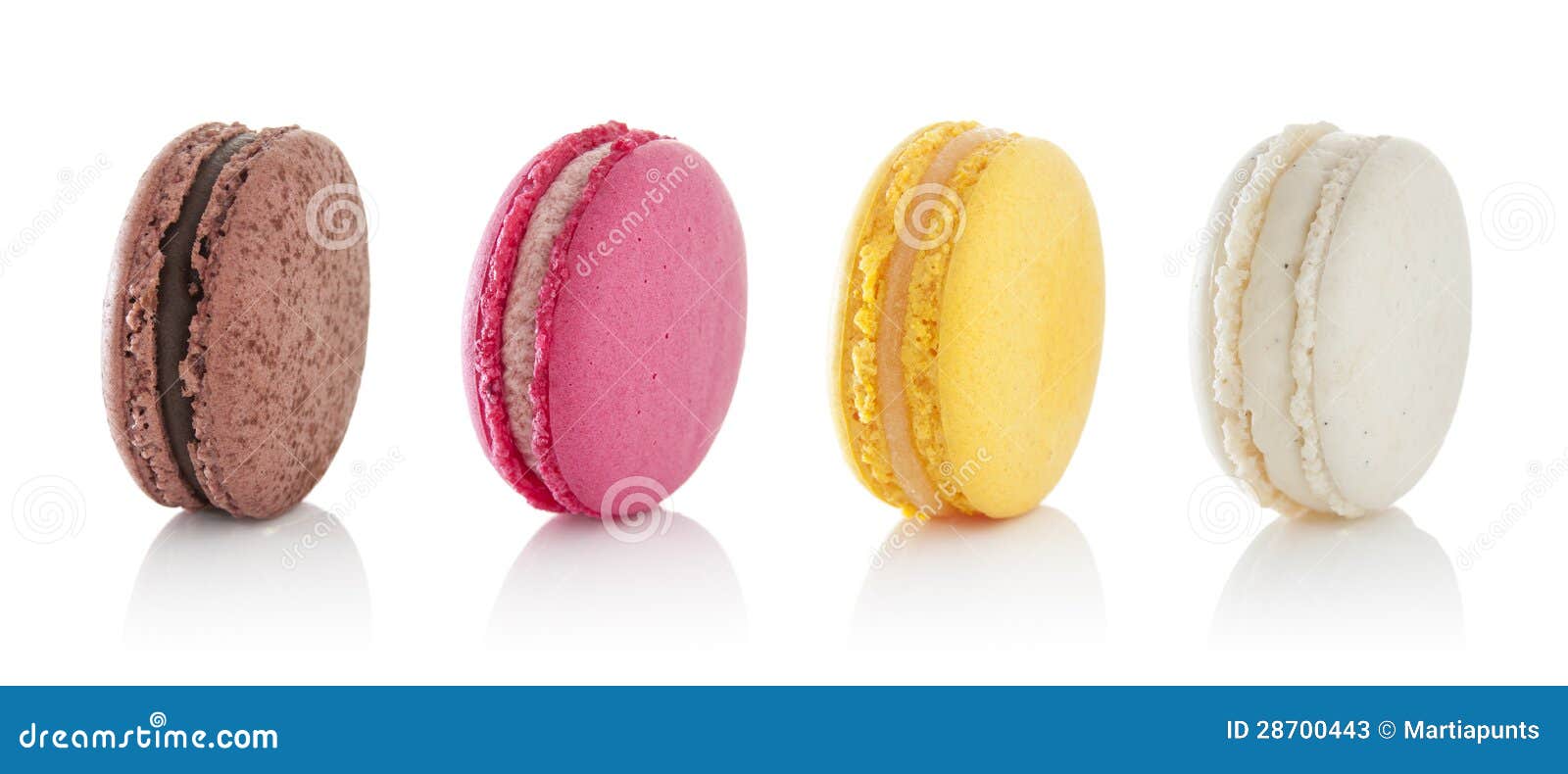 Colorful Macaroons Isolated on White Background Stock Image - Image of ...
