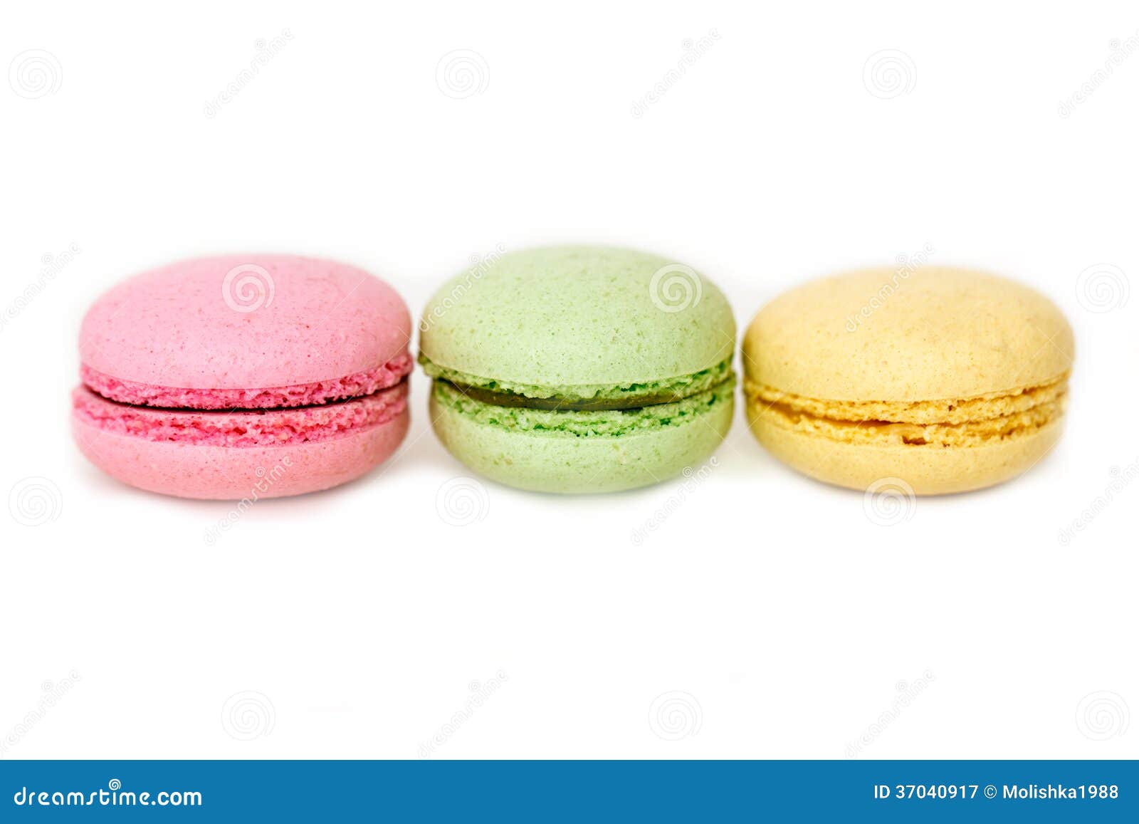 Colorful Macaroons Isolated on White Background Stock Image - Image of ...