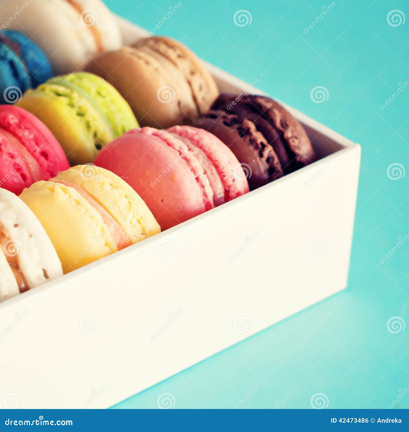 Colorful macaroons stock photo. Image of biscuit, pile - 42473486