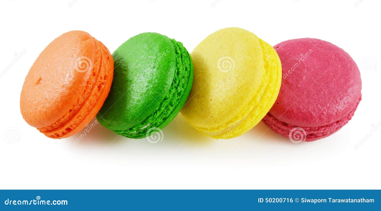 Colorful Macaroons on White Background Stock Photo - Image of cake ...