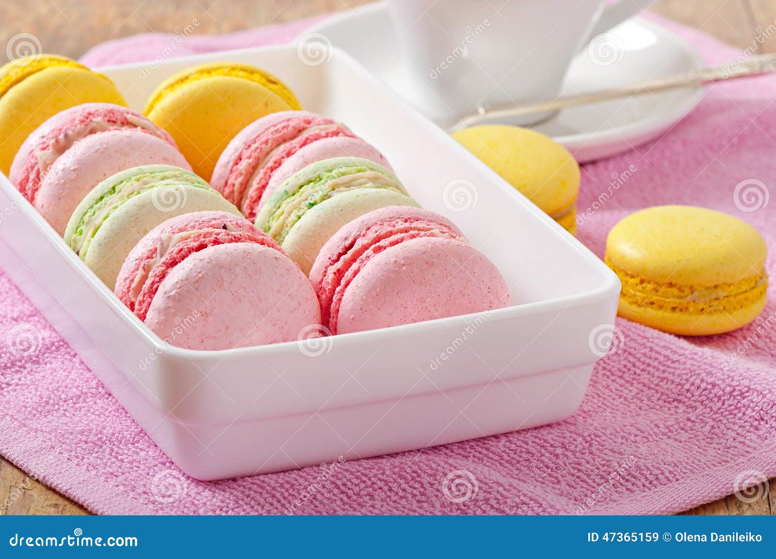 Colorful macaroons stock image. Image of snack, stack - 47365159