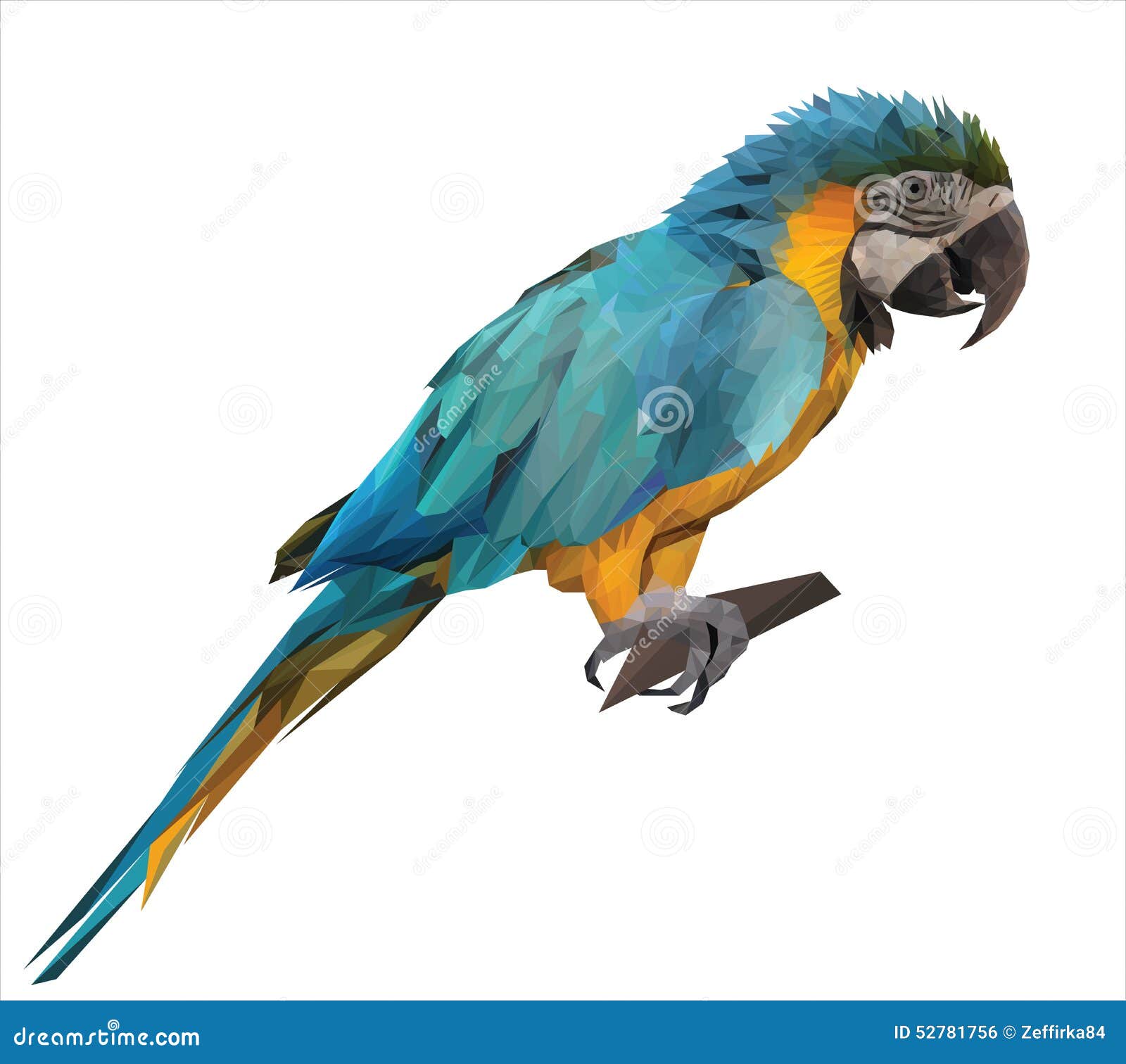 Colorful Macaw Parrot Sitting On A Wooden Stick Stock Vector ... Colorful Macaw Parrot Sitting On A Wooden Stick Stock Vector ...