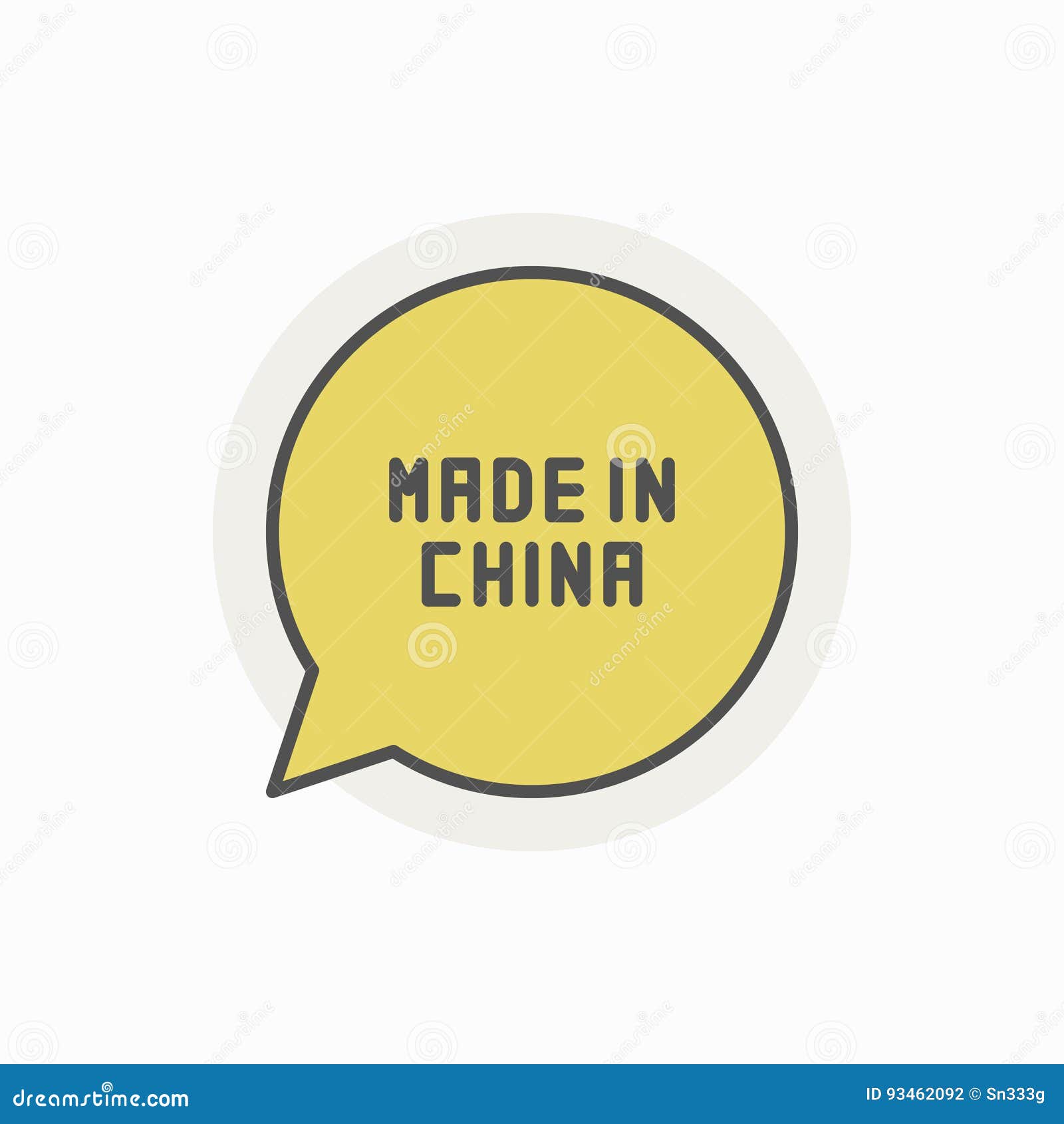Colorful Made in China Speech Bubble Stock Vector - Illustration of ...