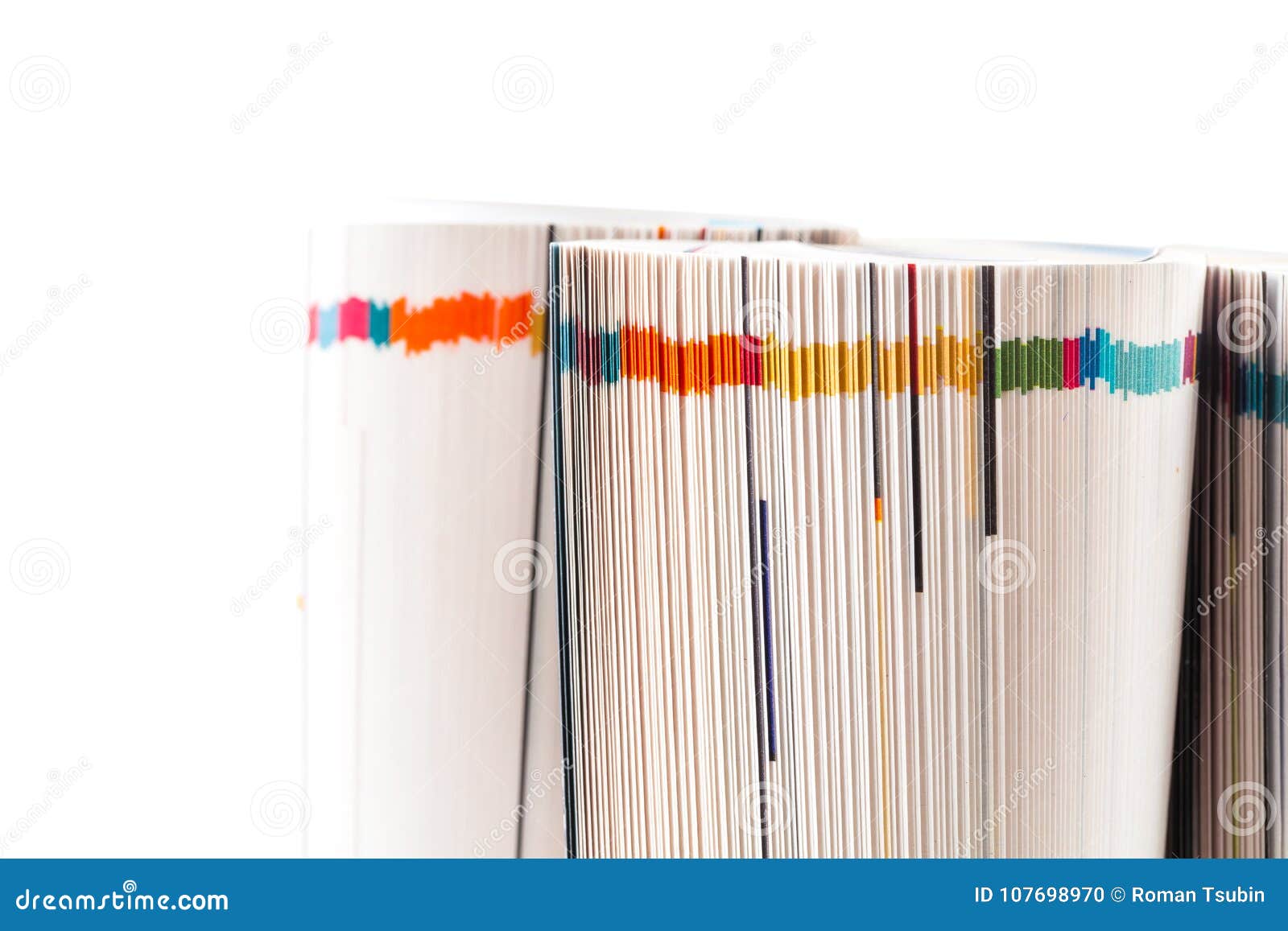 Colorful Magazines Close Up Photo Stock Photo - Image of rolled ...