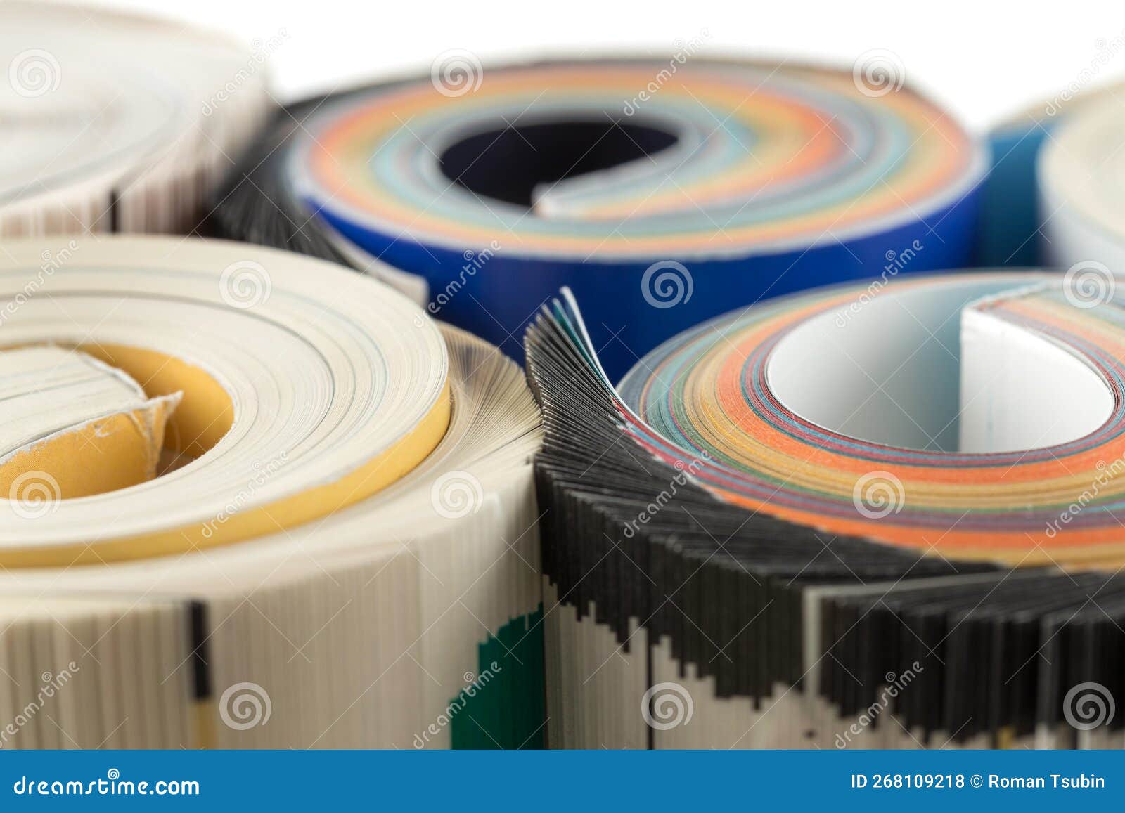 Colorful Magazines Close Up Photo Stock Photo - Image of information ...