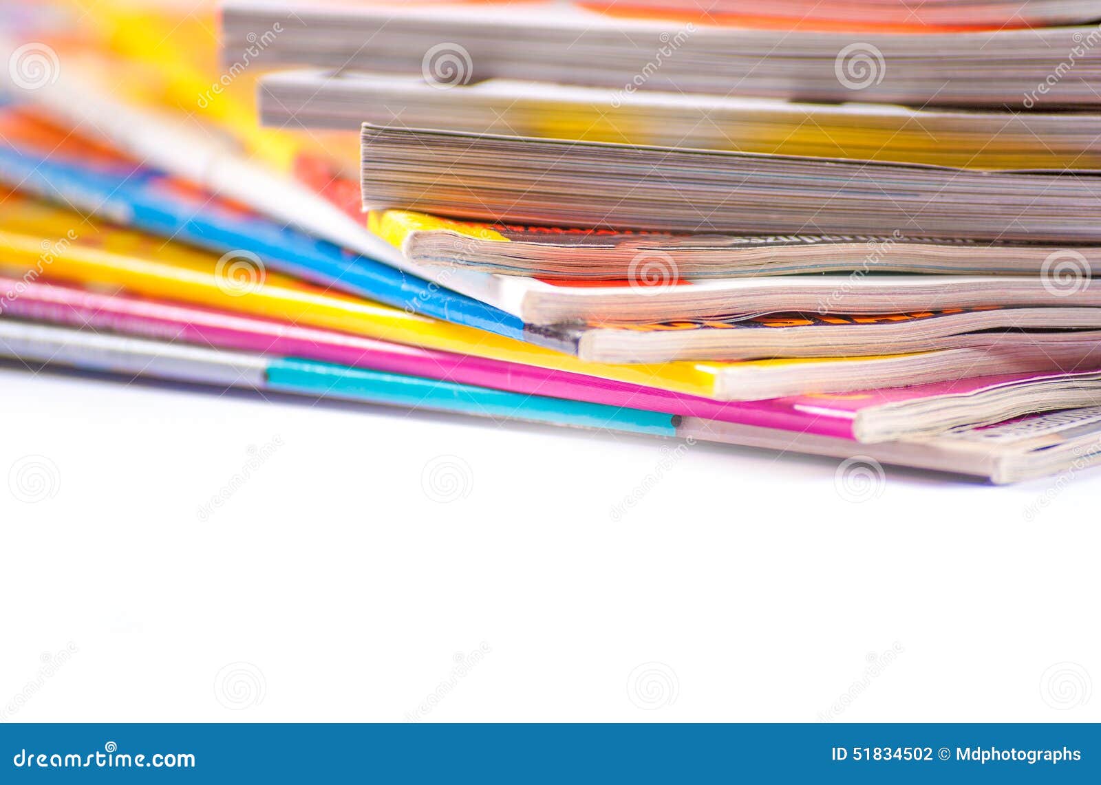 Colorful Magazines Close Up Stock Photo - Image of paper, media: 51834502