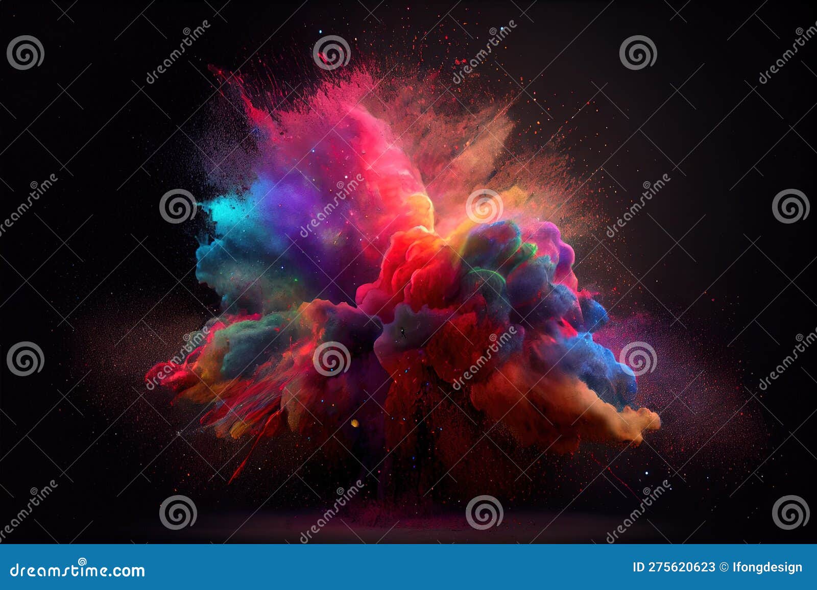 Colorful Magic Explosion. Generative Ai Stock Illustration ...