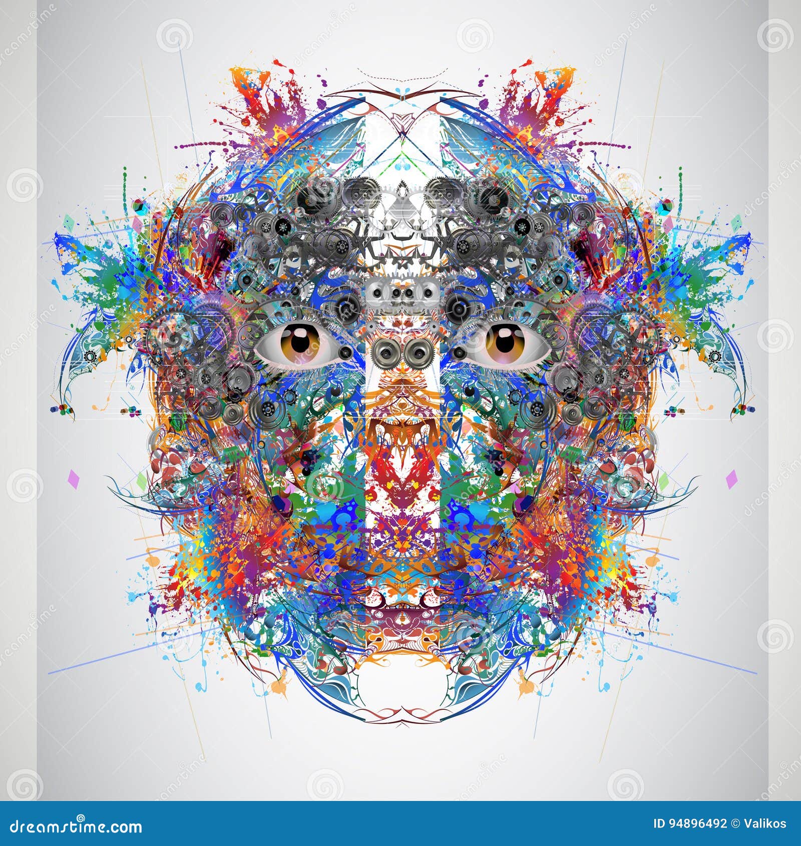 Colorful magic eyes stock illustration. Illustration of magic - 94896492