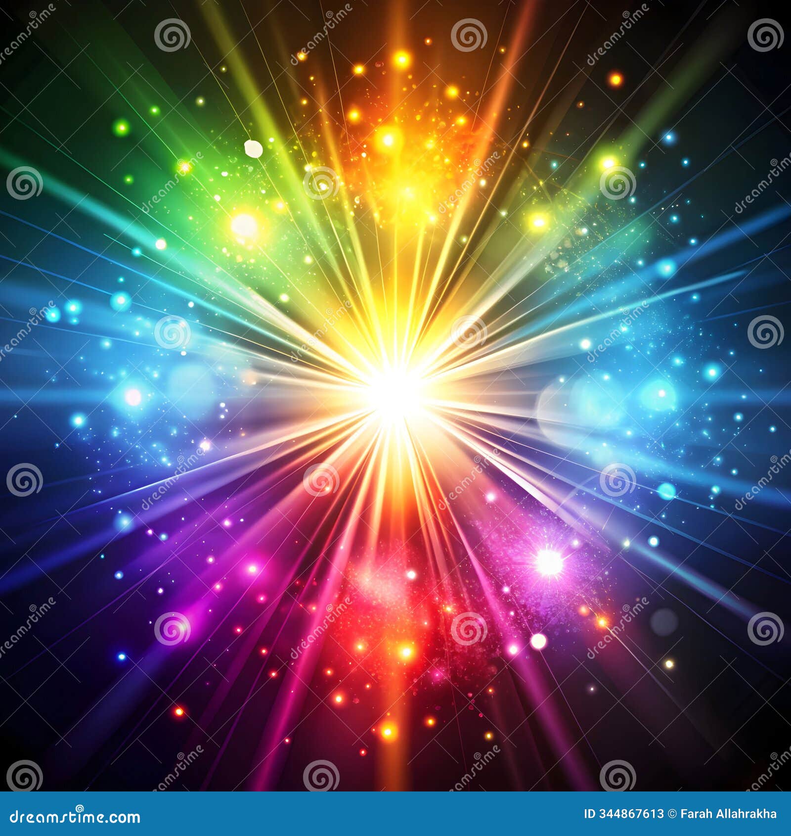 A Colorful Magic Light Effect Featuring Vibrant Hues, Glowing Patterns ...