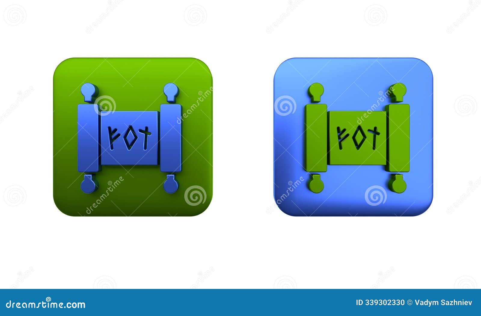 Colorful Magic Scroll Icon Isolated on White Background. Decree, Paper ...